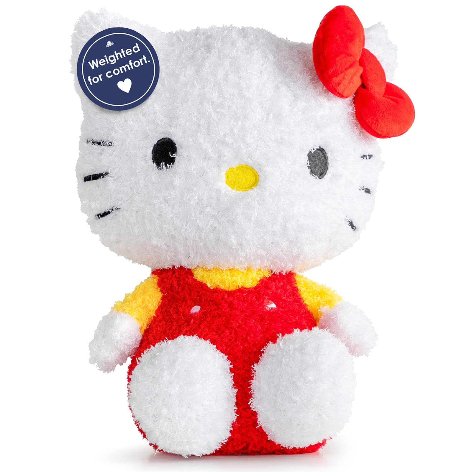 Amazon.com: Jay Franco Weighted Hello Kitty Red Dress Fuzzy Plush ...