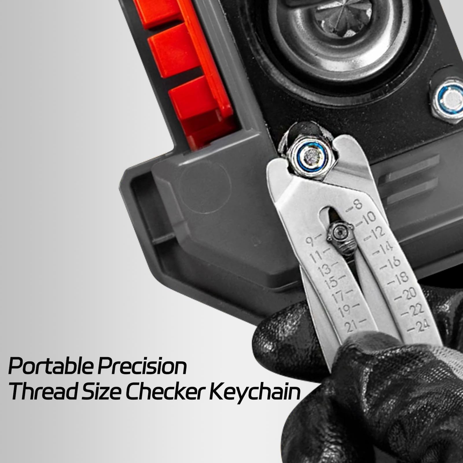 Pocket Thread Measurement Tool Portable Thread Size Checker Keychain ...