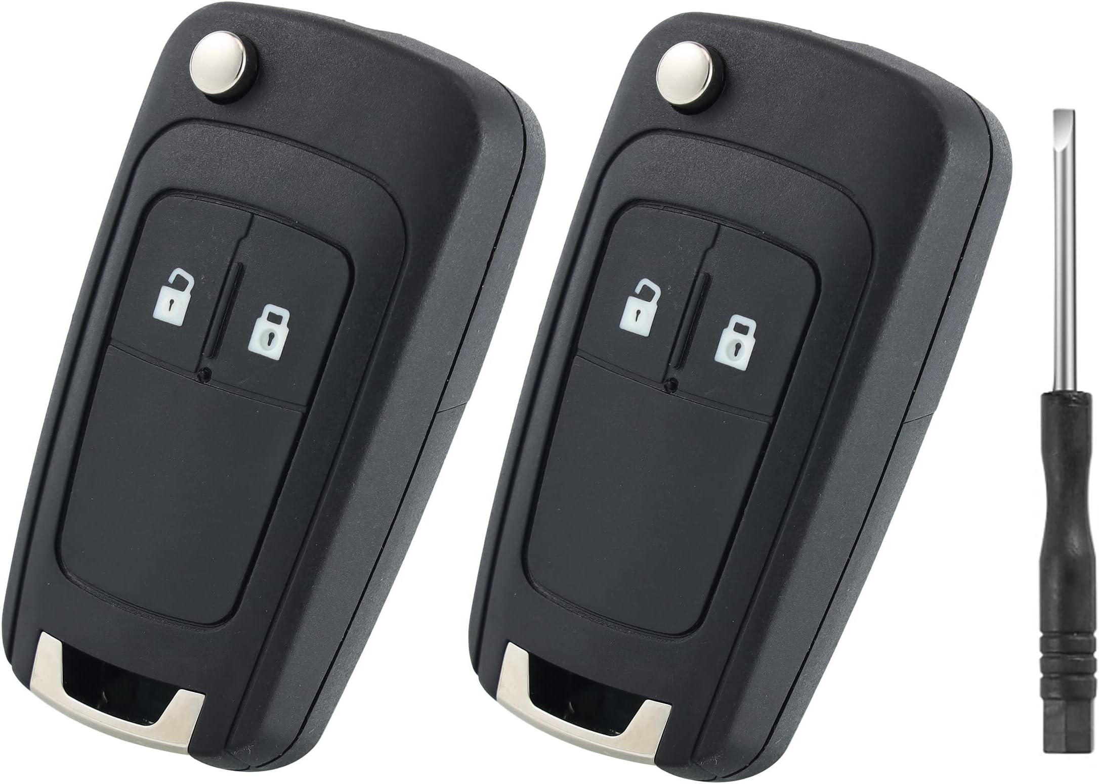 X AUTOHAUX 2 Button Car Key Fob Case Keyless Entry Remote Key Shell w ...