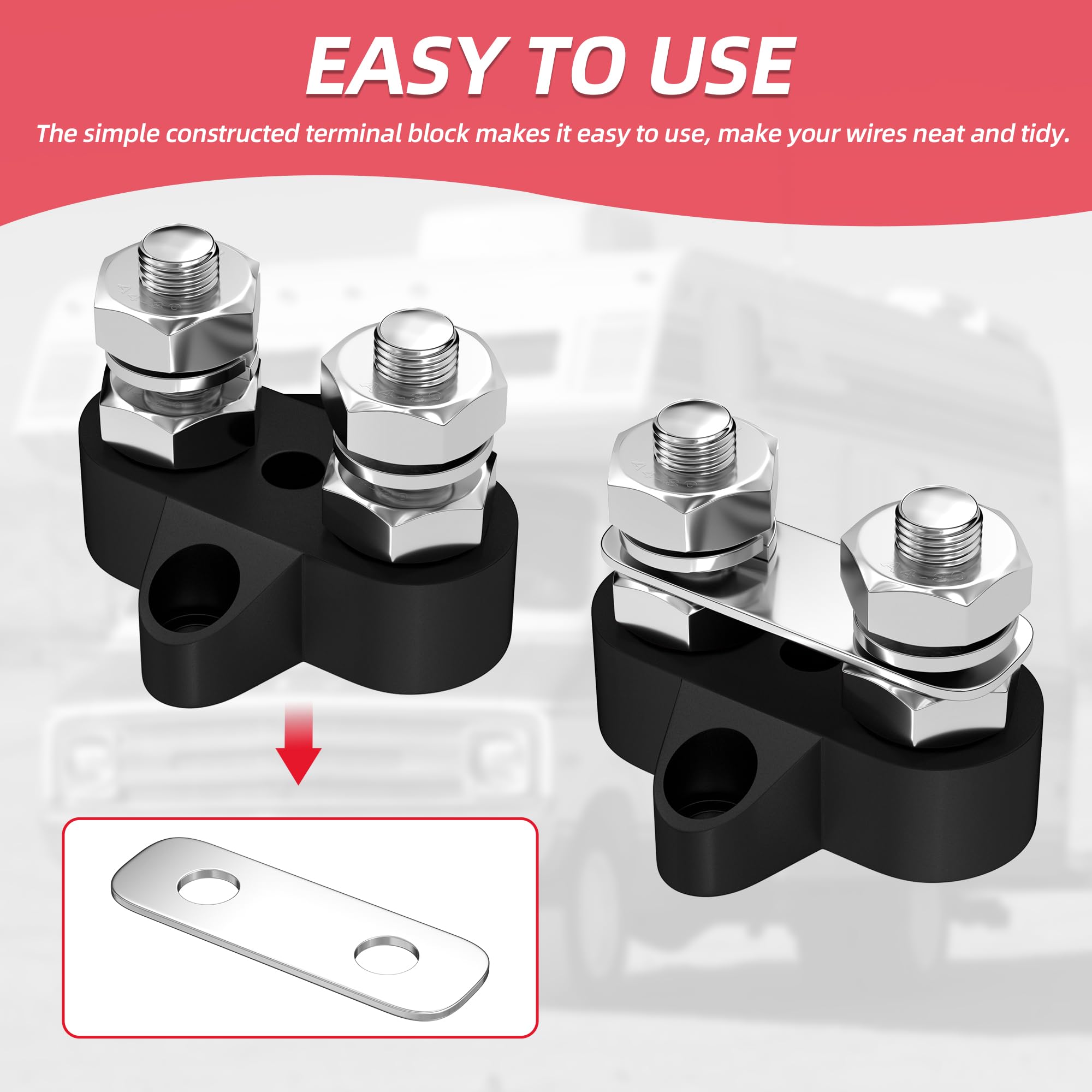 Snapklik.com : Joinfworld Bus Bar 12V 250A Power Distribution Block ...
