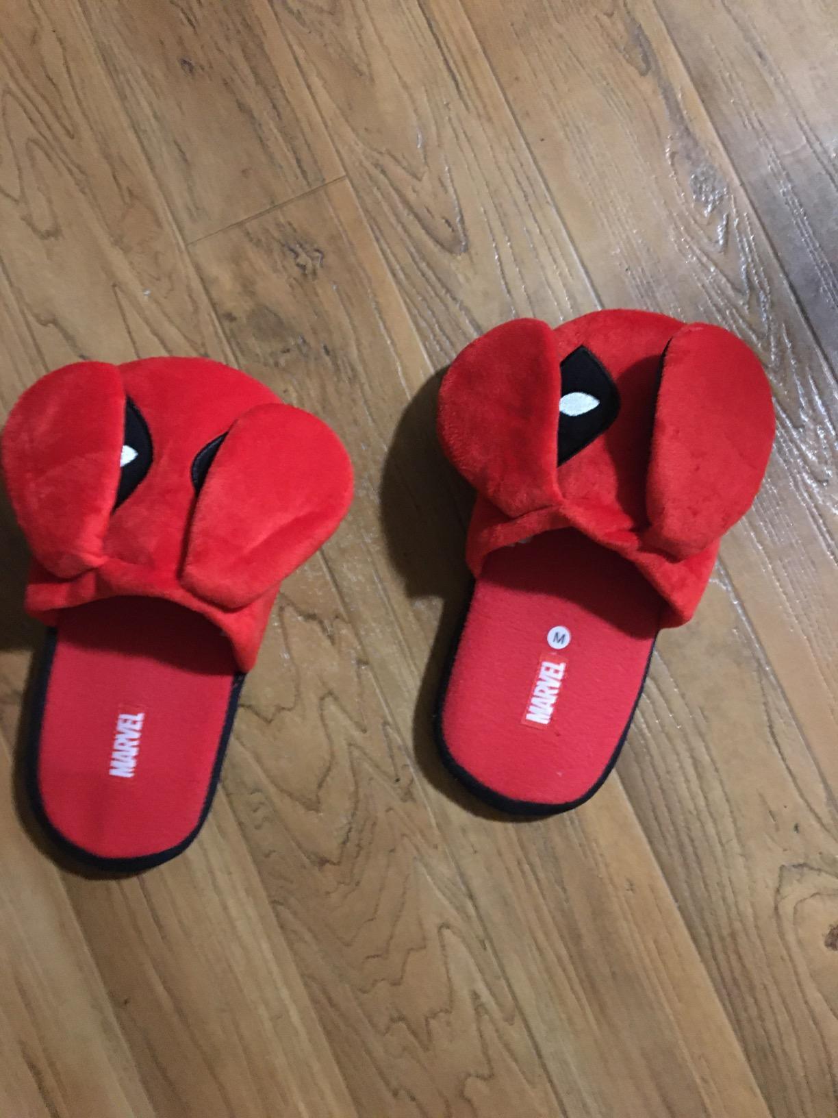 Amazon.com | Deadpool Bunny Ears Men's Slippers 9/10 | Slippers