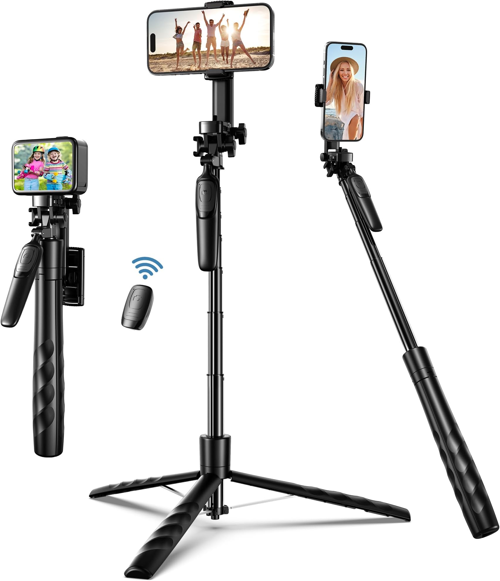 Amazon.com: 71" Phone Tripod & Stable Selfie Stick for iOS & Android, Extendable Cell Phone ...