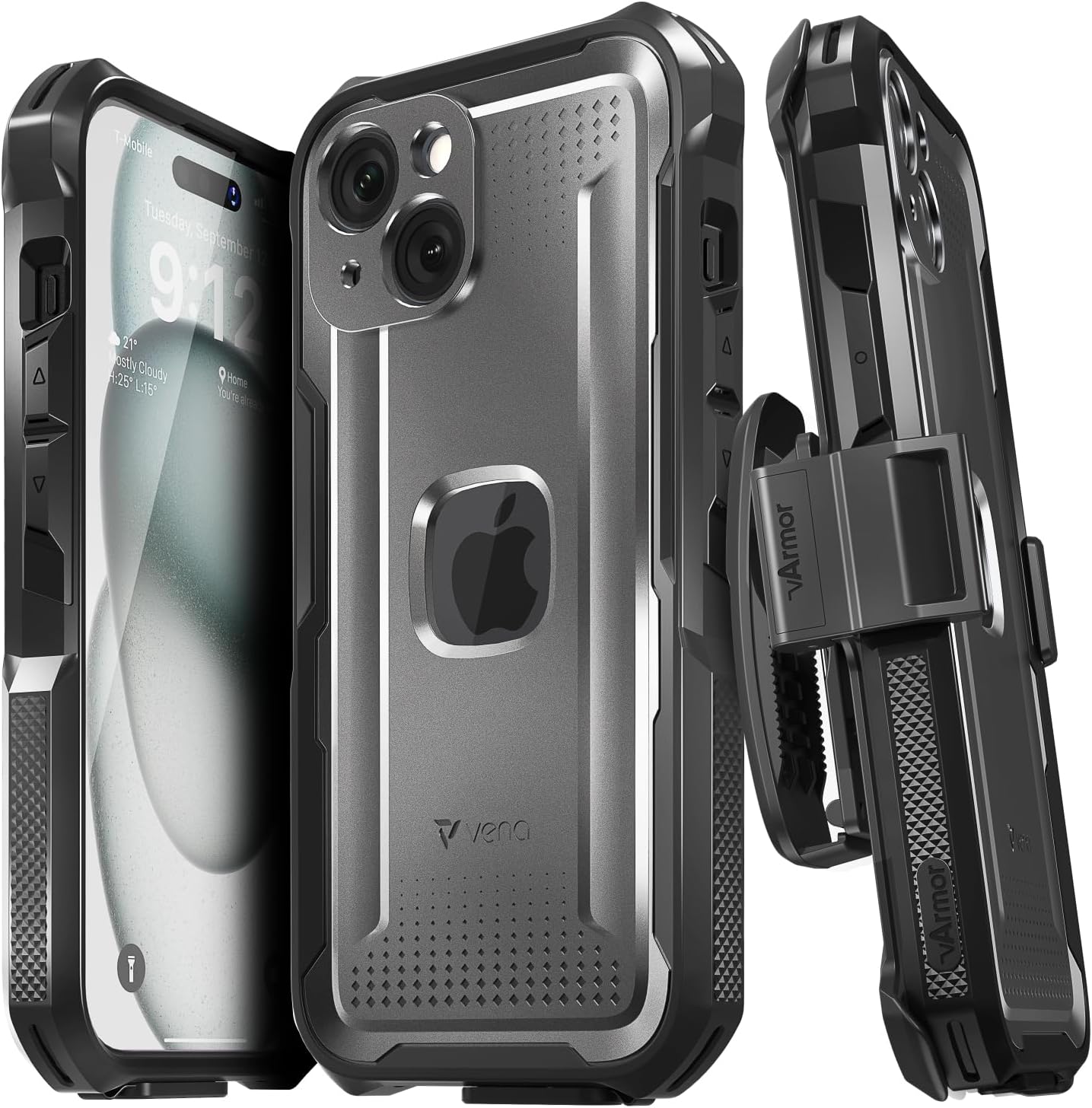 Military Phone Case Heavy Duty Clear Case With Clip For IPhone 11 Pro ...