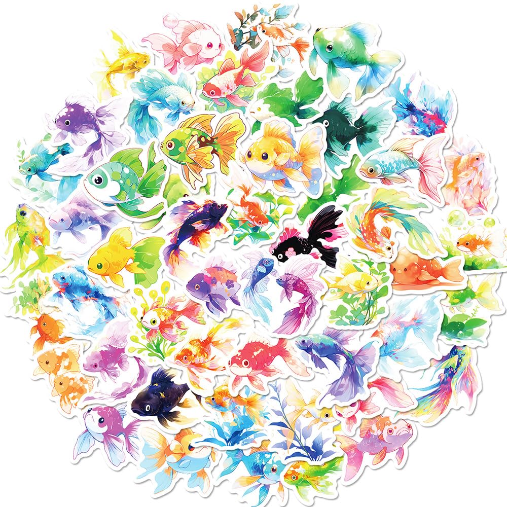 Amazon.com: Goldfish Stickers Pack for Teens Boys Girls|50 Pcs |Cute ...