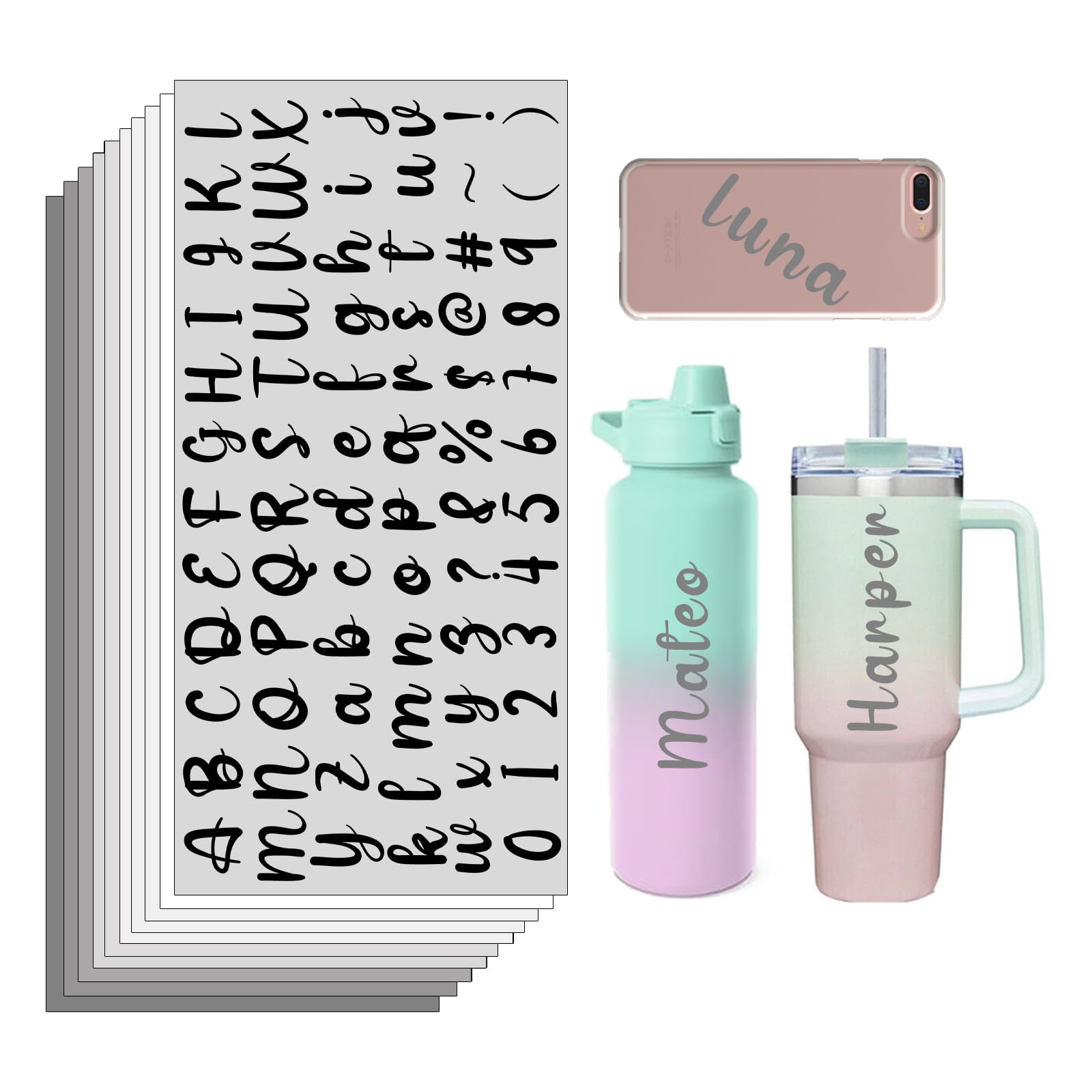Amazon.com: 10 Sheets UV DTF Cup Wrap Transfer Sticker, DIY Transfers ...