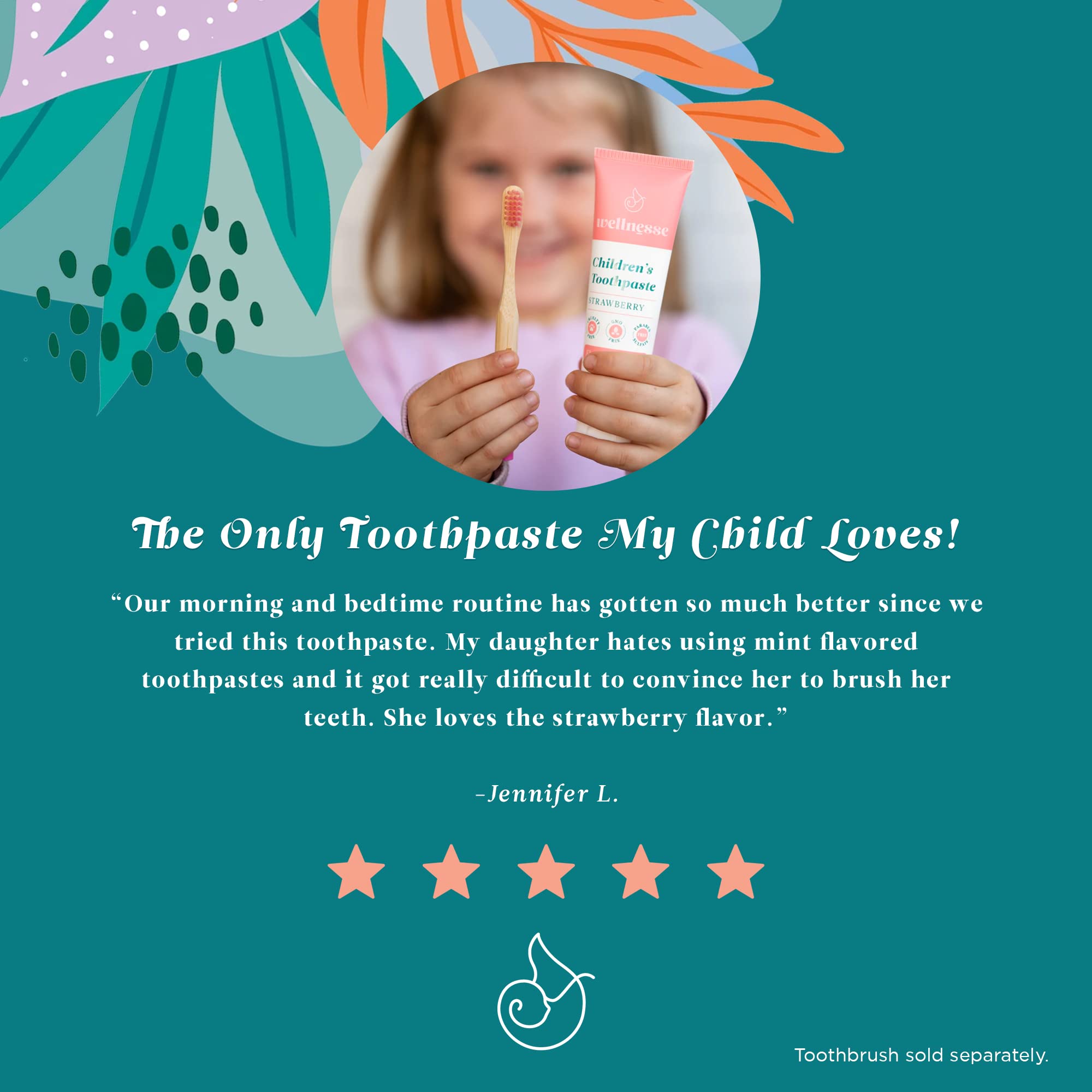 Snapklik.com : Wellnesse Childrens Toothpaste - Fluoride Free Natural ...
