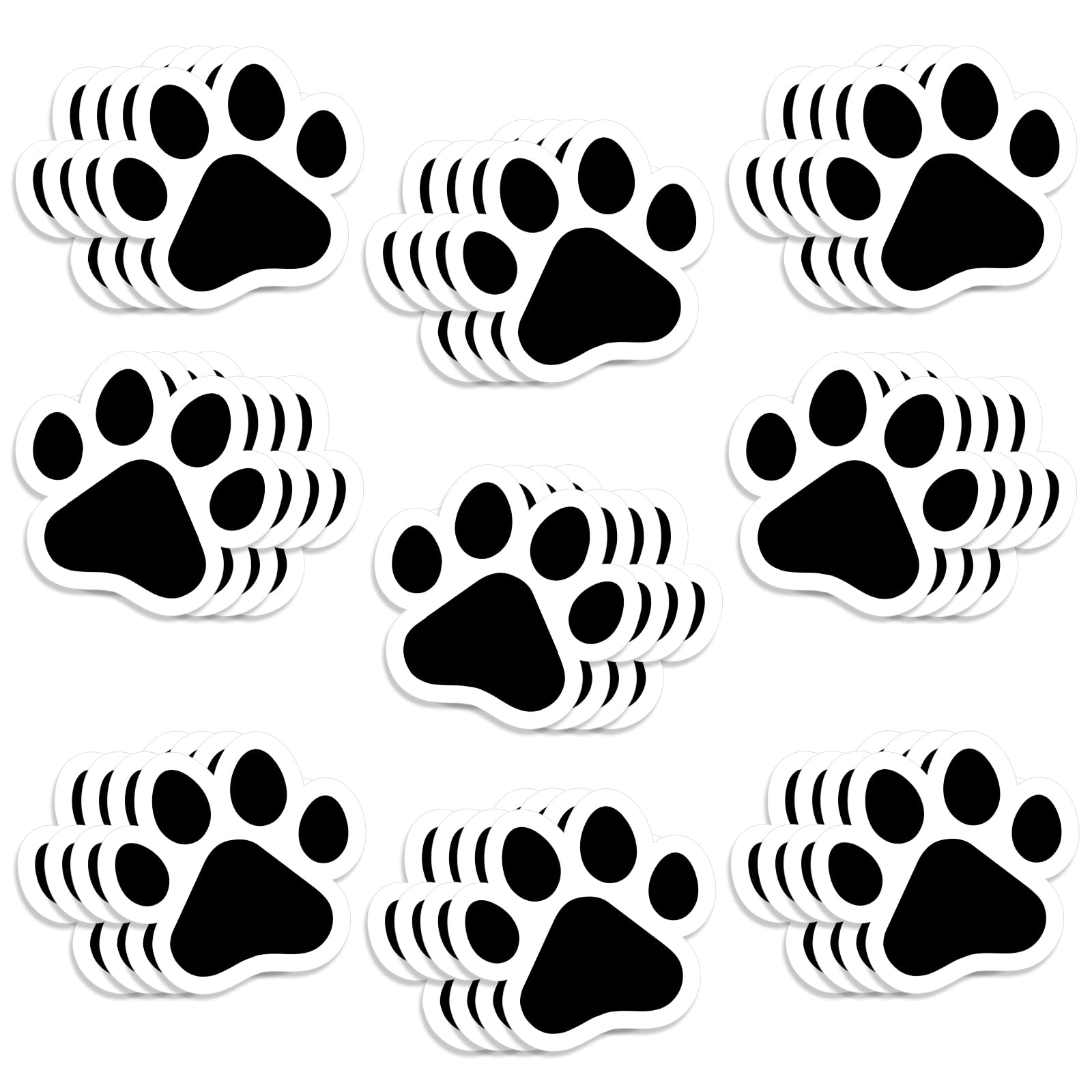 Amazon.com: Weecent 36 Pcs Paw Prints Cutouts, 6 Inch Large Size Dog ...