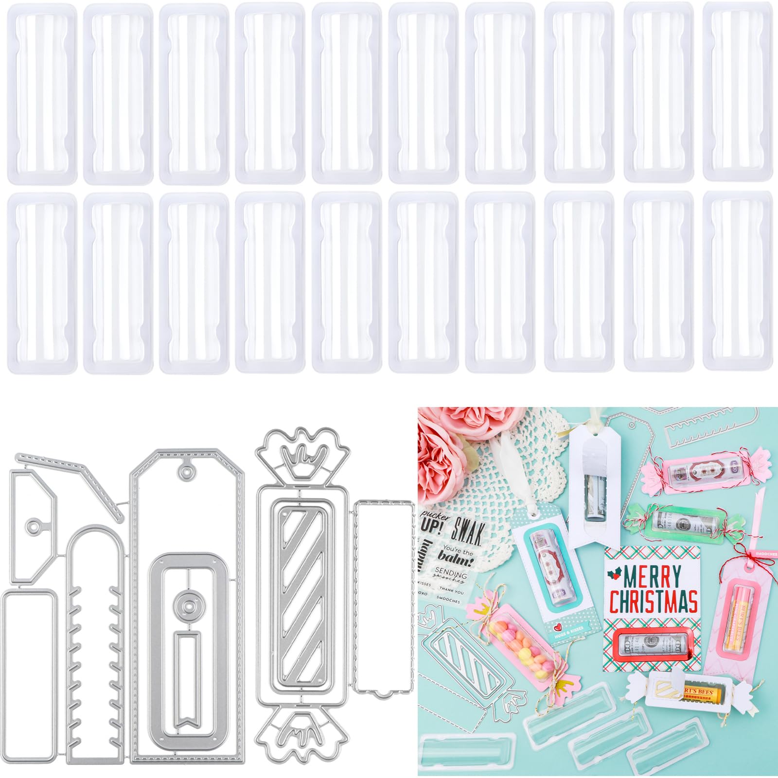 Amazon.com: Candy and Tags Dies for Card Making Coordinate with 22 ...