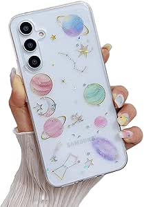 Yzniyzce Compatible for Samsung Galaxy A15 4G / 5G Case, Cute Clear Cases with Design Stars and ...
