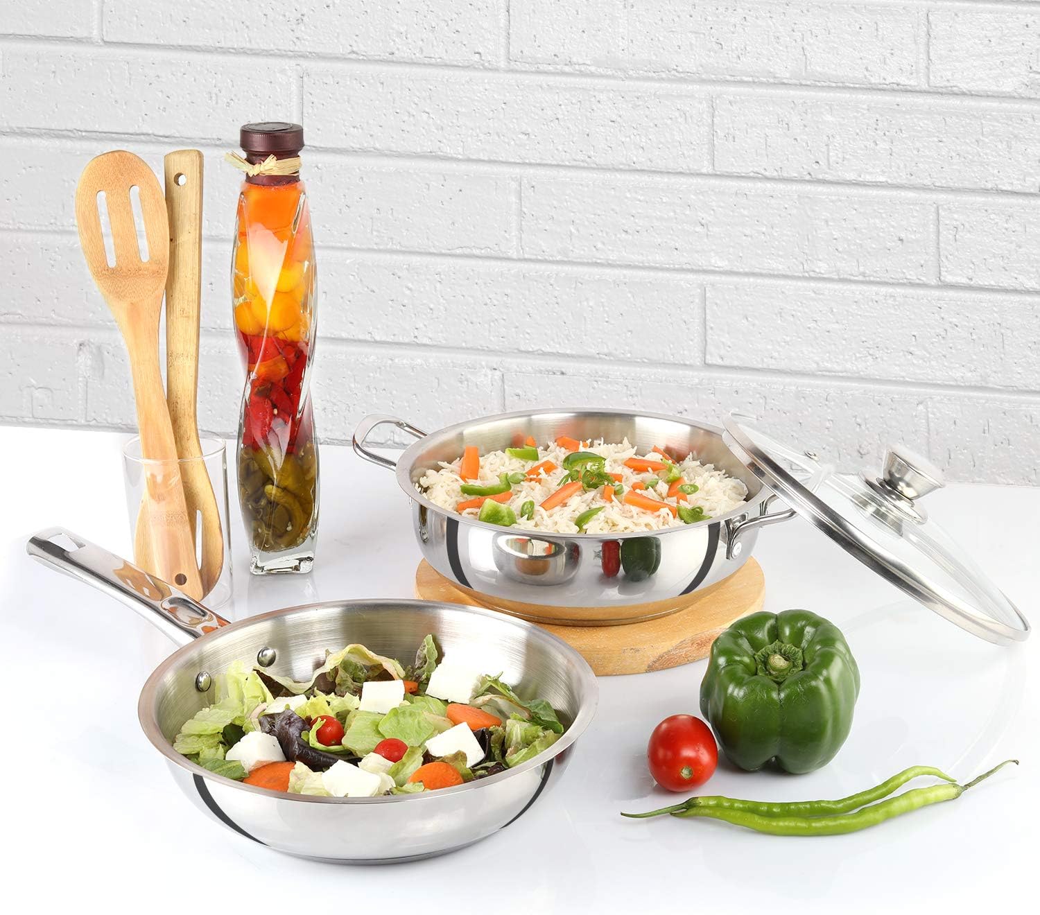 Buy Praylady Stainless Steel Cookware 5 Pcs Set|16 Cm Tea Pan/Sauce Pan ...