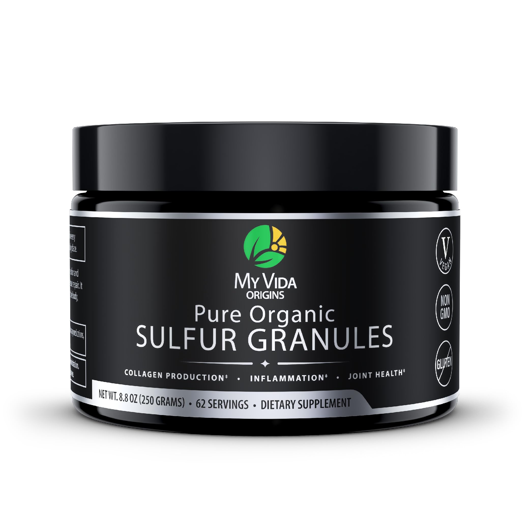 Amazon.com: My Vida Origins Pure Organic Sulfur | 99% Pure MSM Granules ...