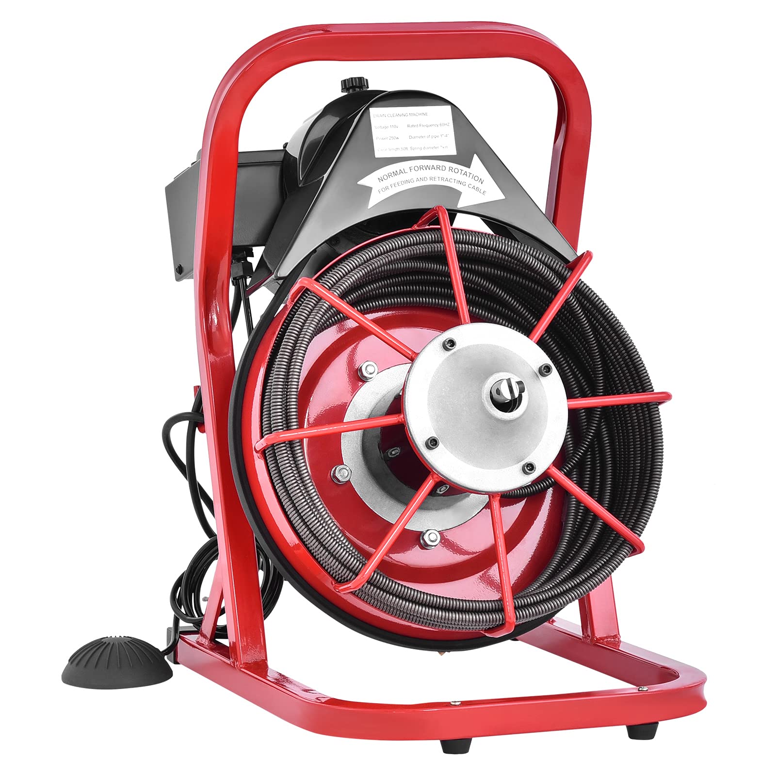 Buy 75 FT x 1/2IN Drain Cleaning Machine Electric Drain Pipe Cleaner ...