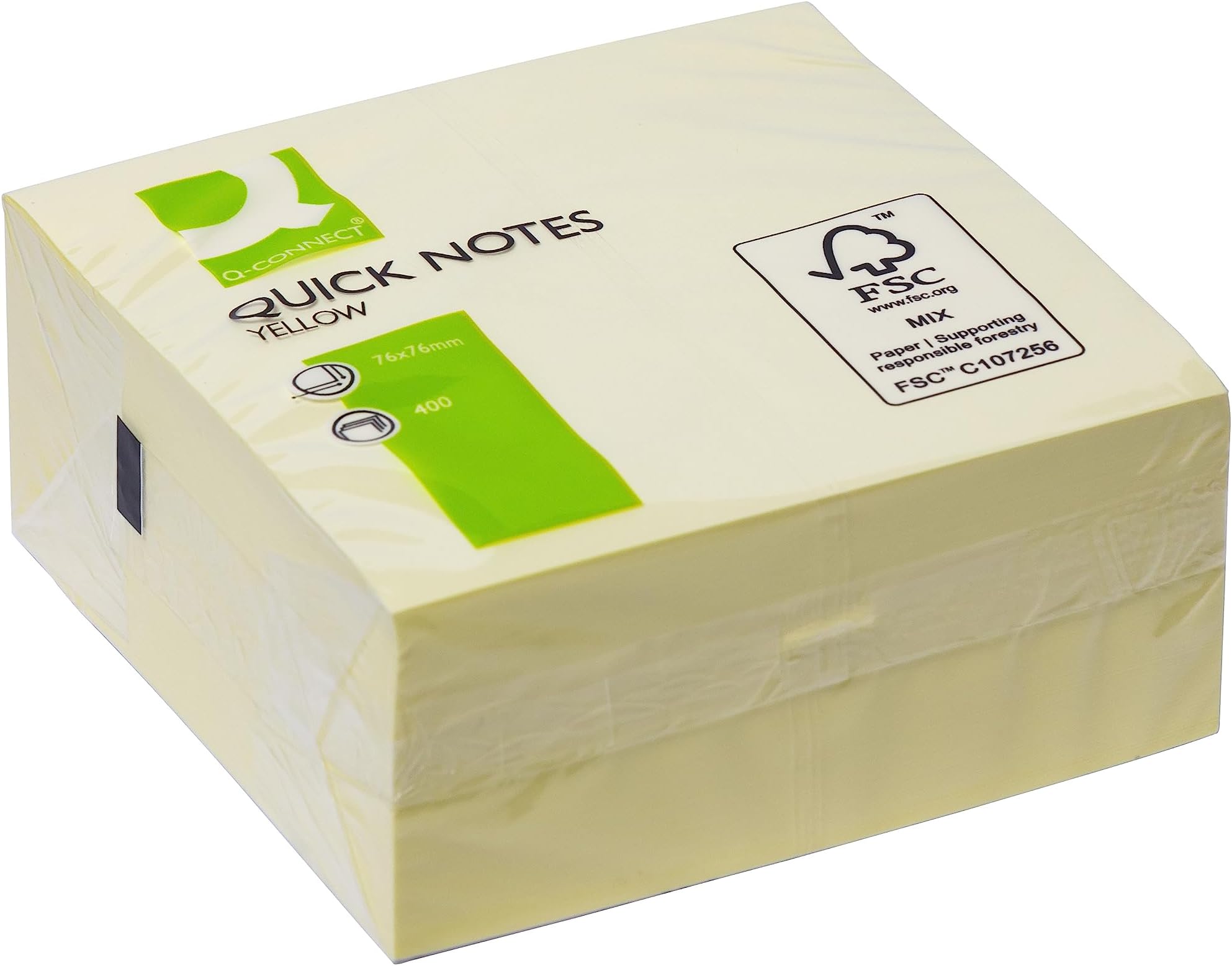 Q-Connect Quick Note Cube 76 x 76mm Yellow : Amazon.co.uk: Stationery ...