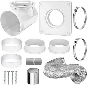 Amazon.com: Dryer Vent Connector Kit, Dryer Vent Wall Plate, 90 Degree Dryer Vent Elbow ...