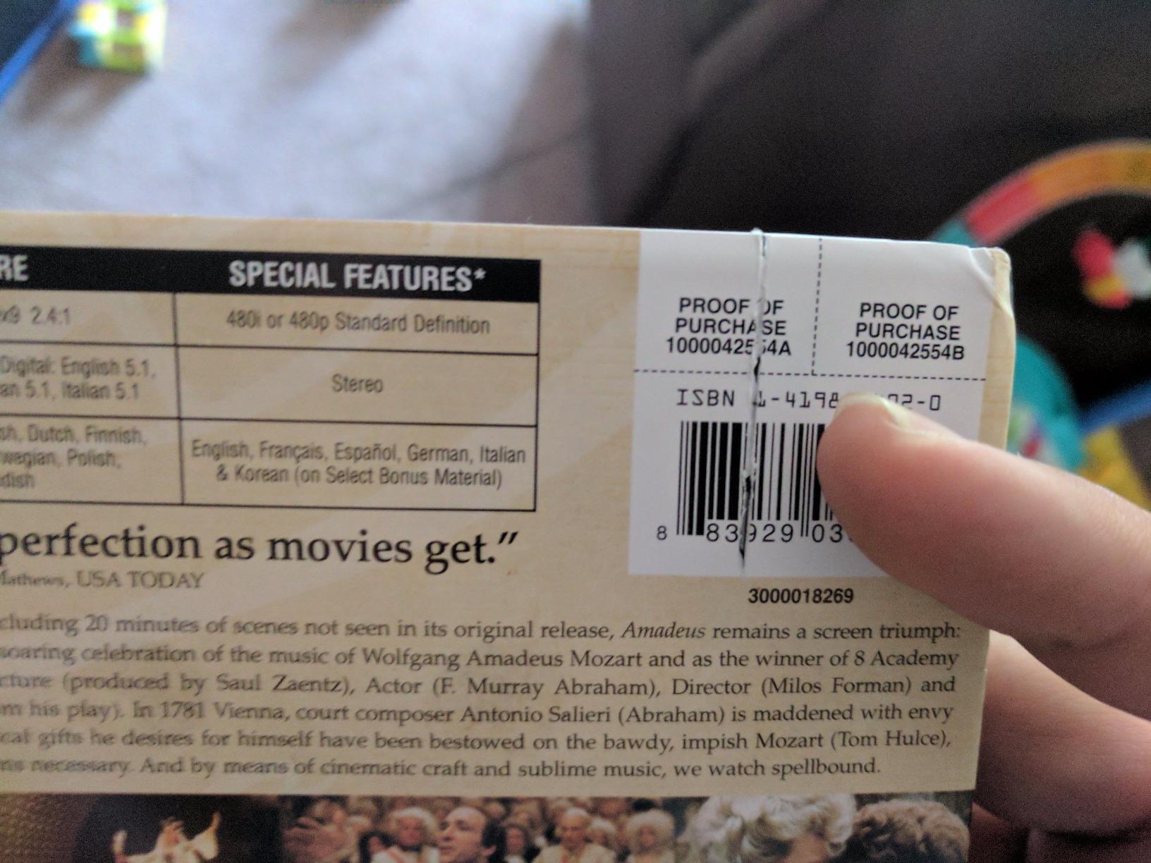 Amazon.com: Amadeus [VHS] : Abraham, Hulce, Berridge, Callow: Movies & TV