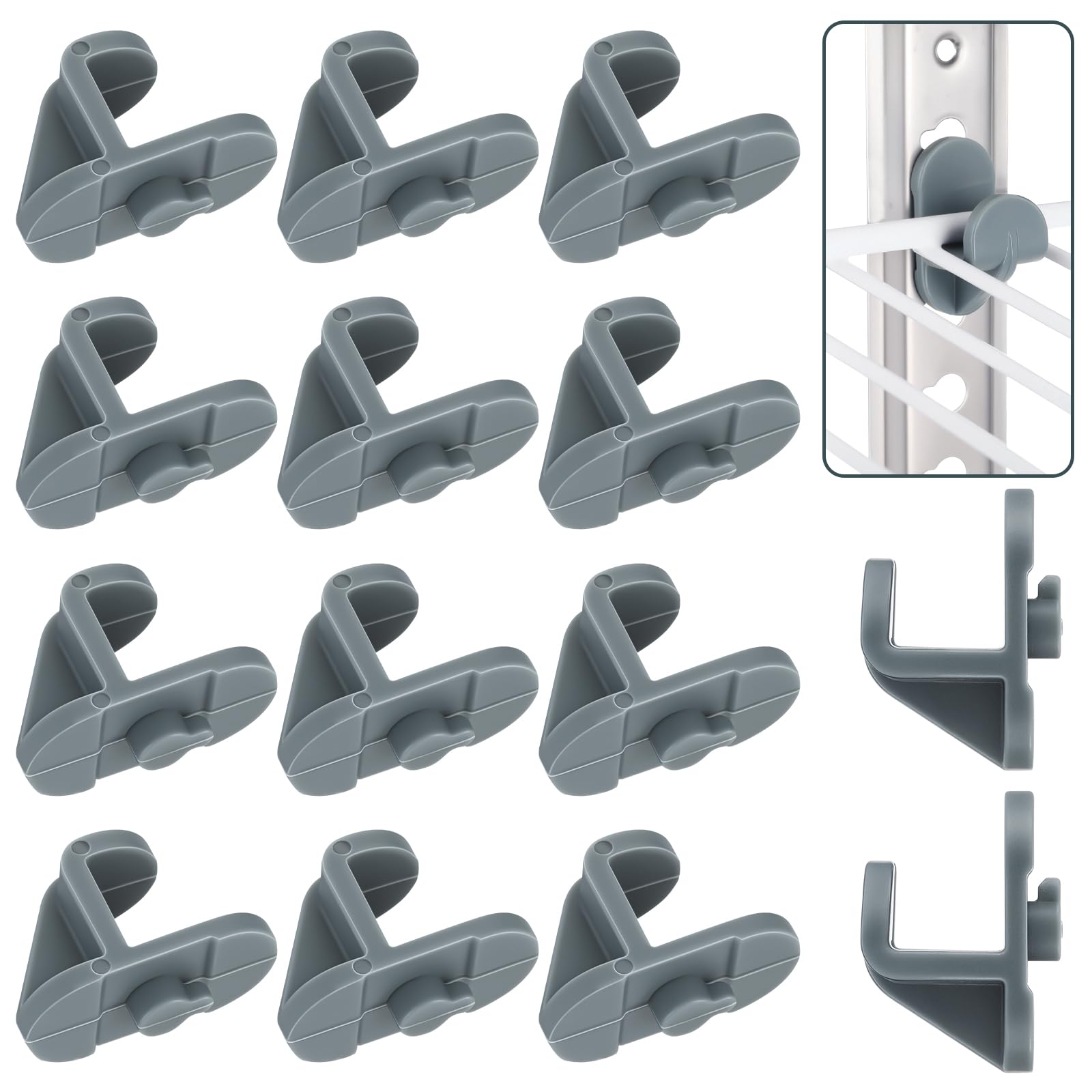 True Cooler Shelves 16 Pack Aluminum Universal Snap-in Shelf Clips For ...