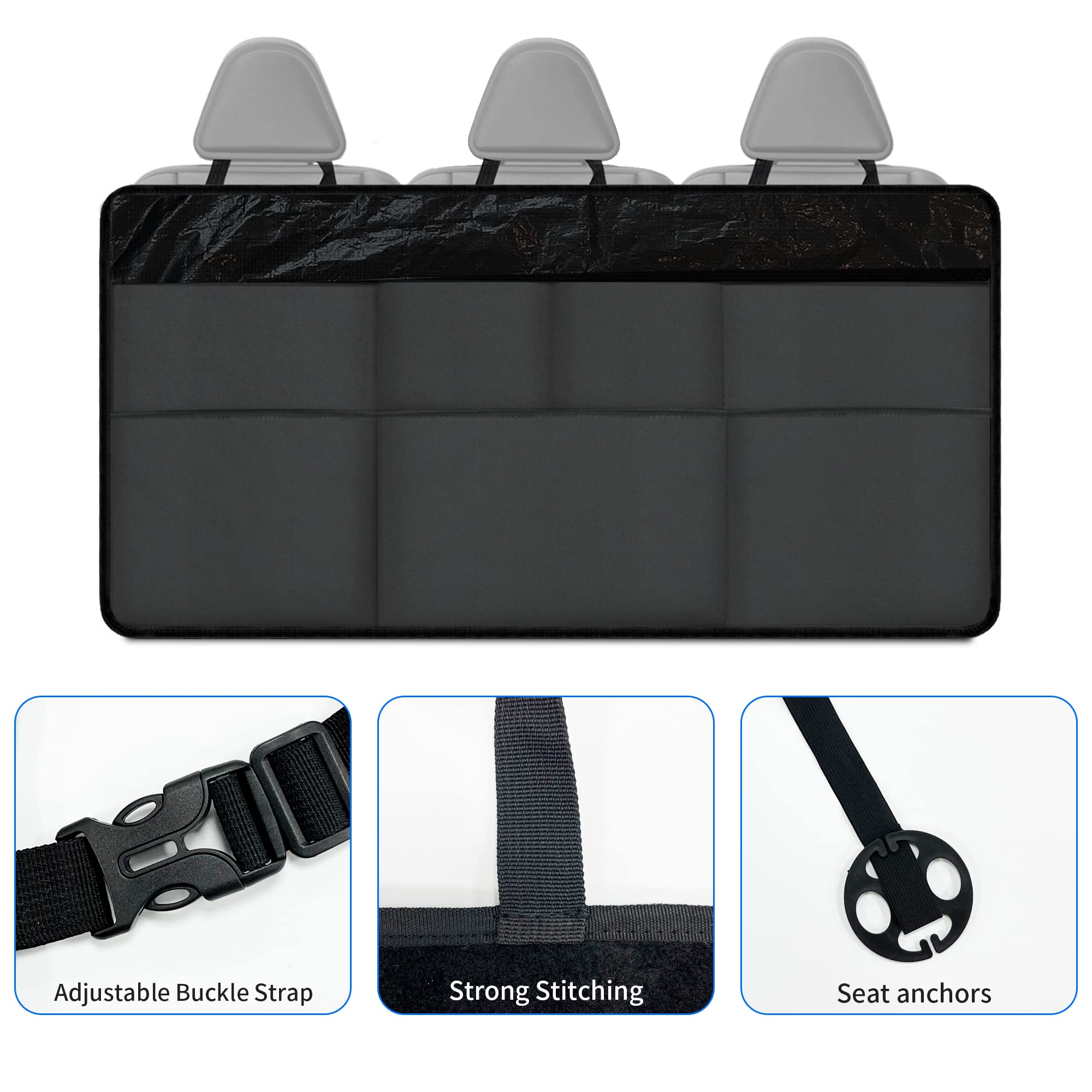 Orionstar Car Trunk Organizer, Large Back Seat Organizer With 7 Pockets ...