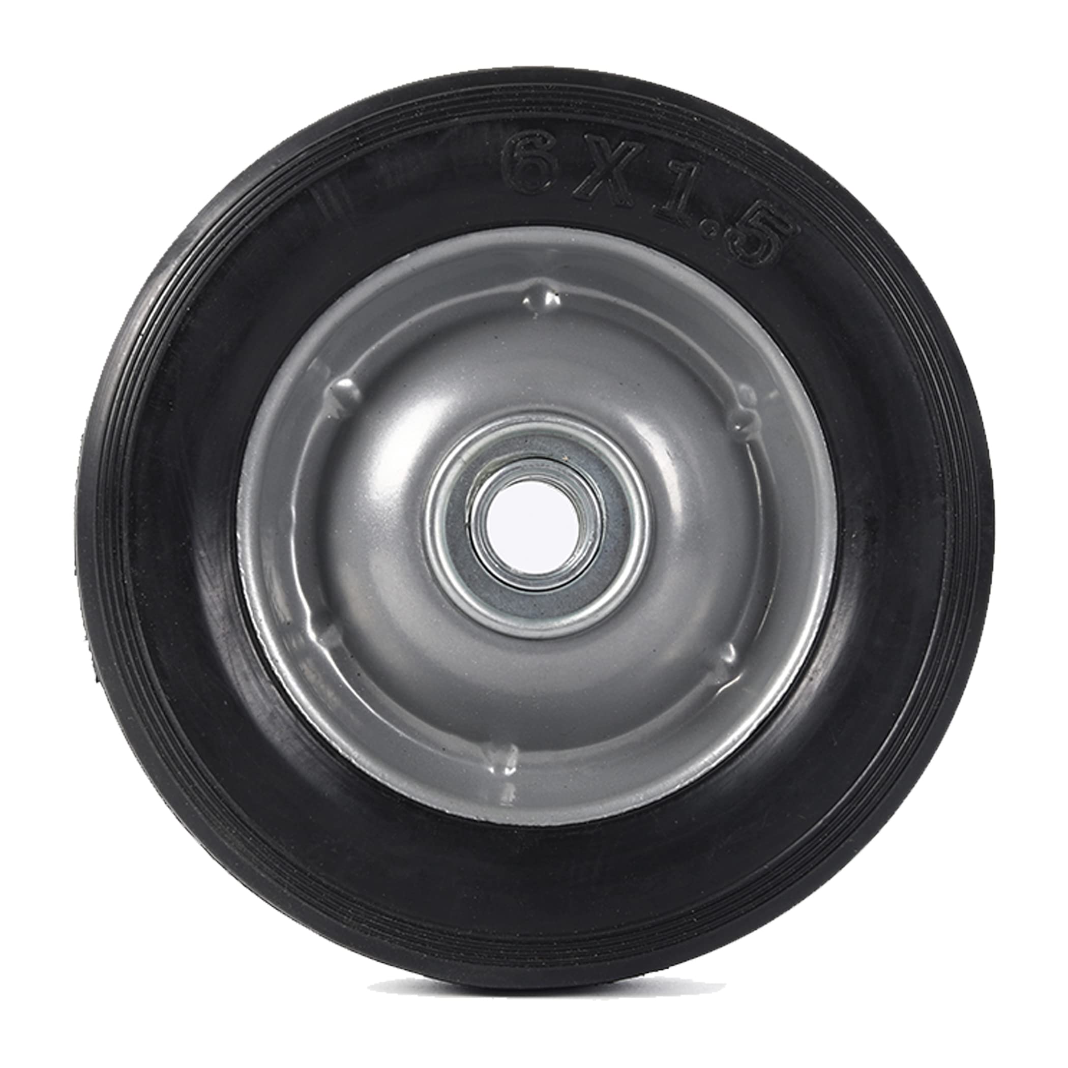 Snapklik.com : (2-Pack) AR-PRO 6” X 15” Flat Free Solid Rubber Wheel ...