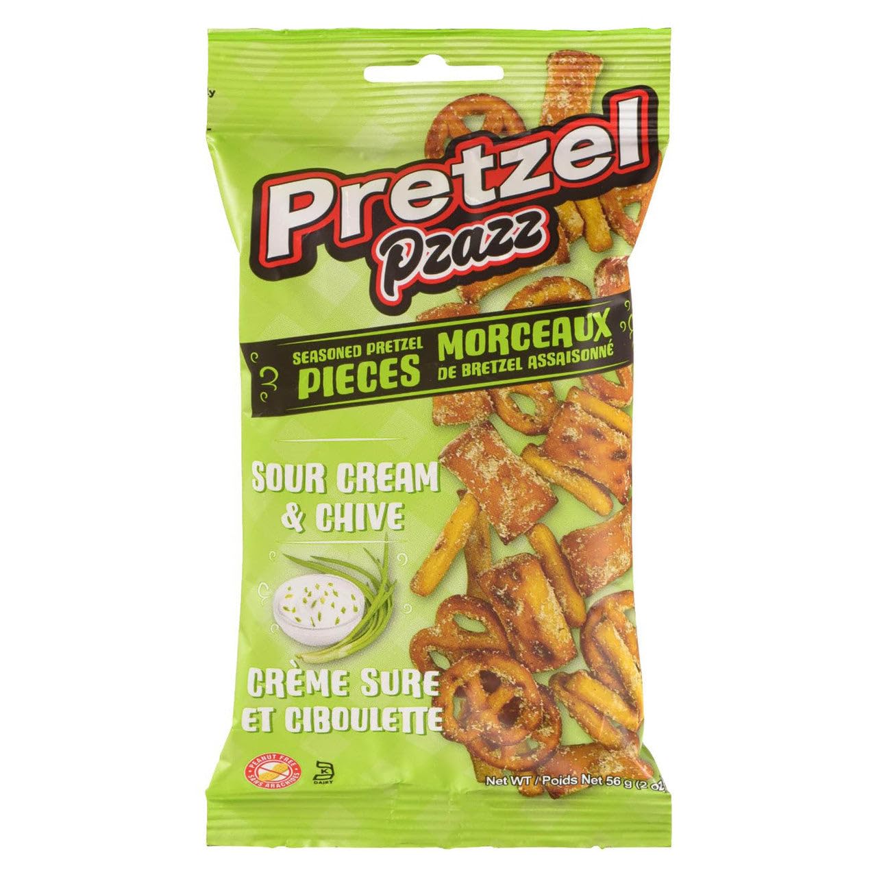 Pretzel Pzazz Seasoned Pretzel Pieces, Sour Cream & Chives, 56g/2 oz ...