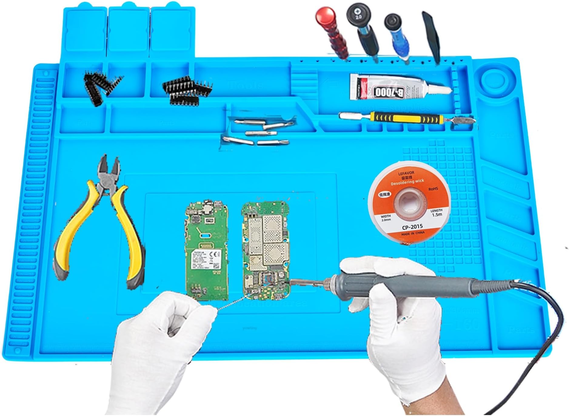 yowtiny Soldering mat Large, 17.7" x 11.8" 932°F Heat Insulation ...