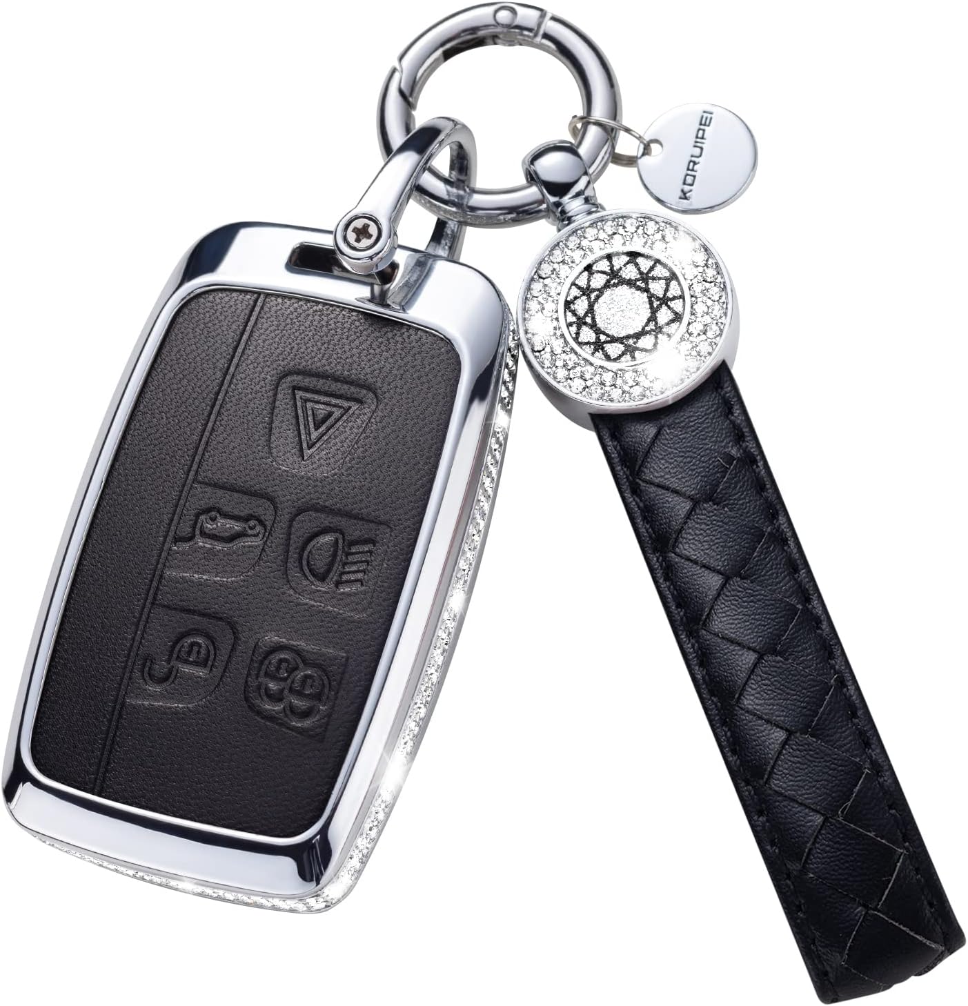 Amazon.com: SHANGHONG for LAND ROVER Key Fob Cover with Keychain, Key ...