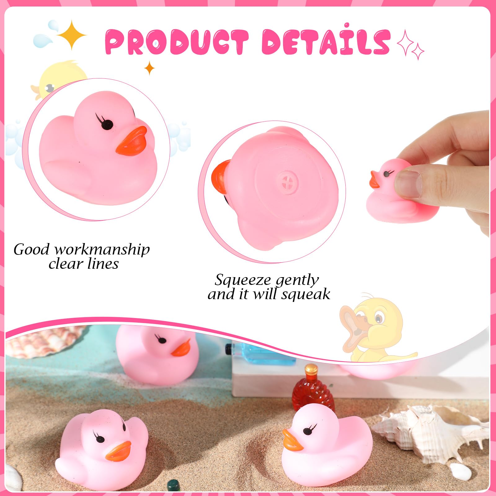 Snapklik.com : Glimin 300 Pack Little Rubber Ducks Colored Float Bath ...