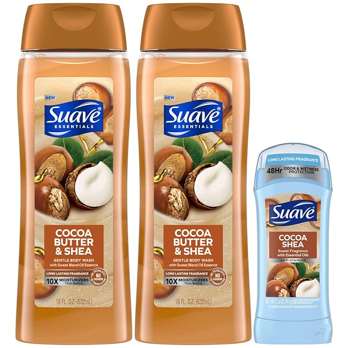 Amazon.com : Suave Body Wash Cocoa Butter & Shea 2-Pack + Cocoa Shea ...