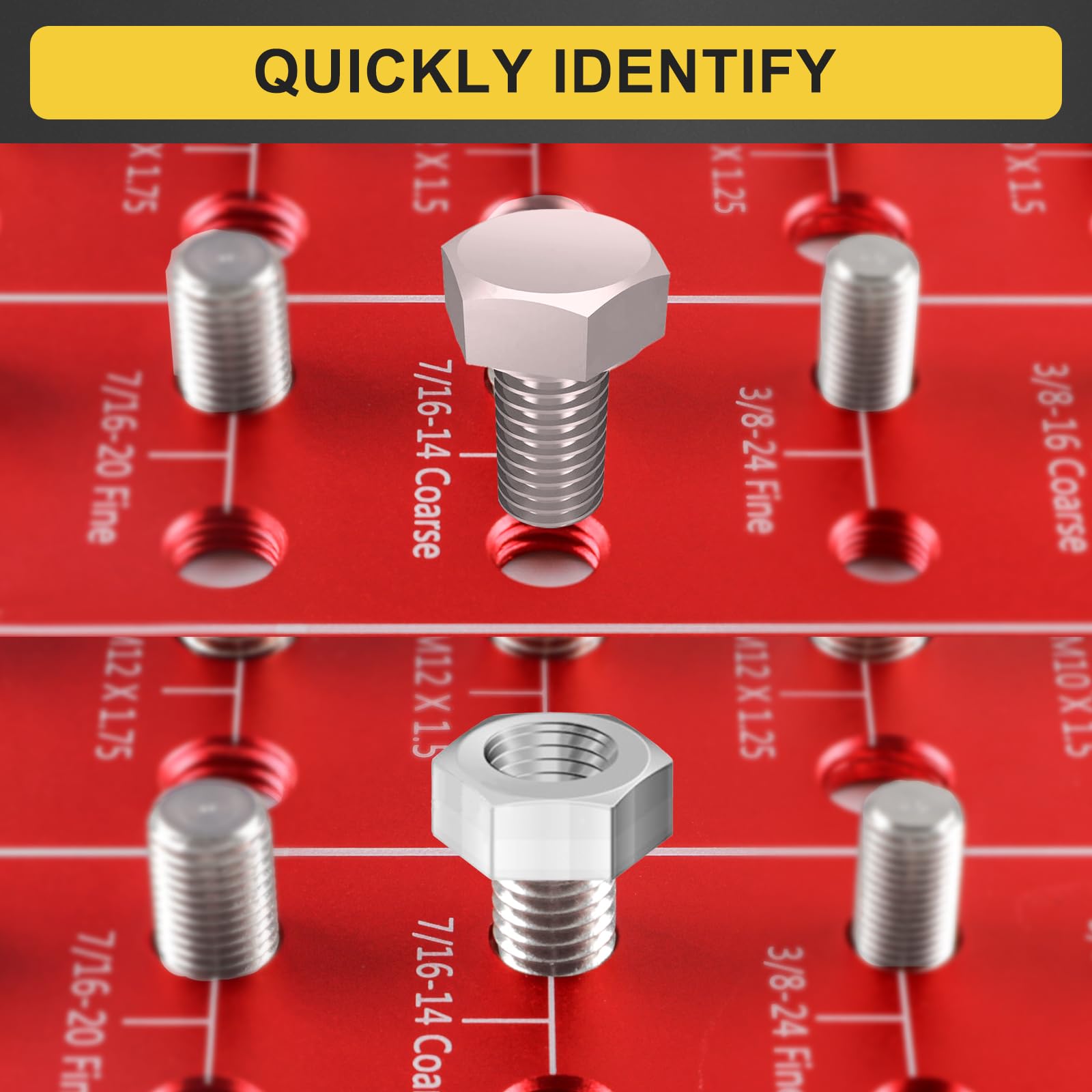 Snapklik.com : Upgrade 28 Nut And Bolt Thread Checker: Identibolt Bolt ...