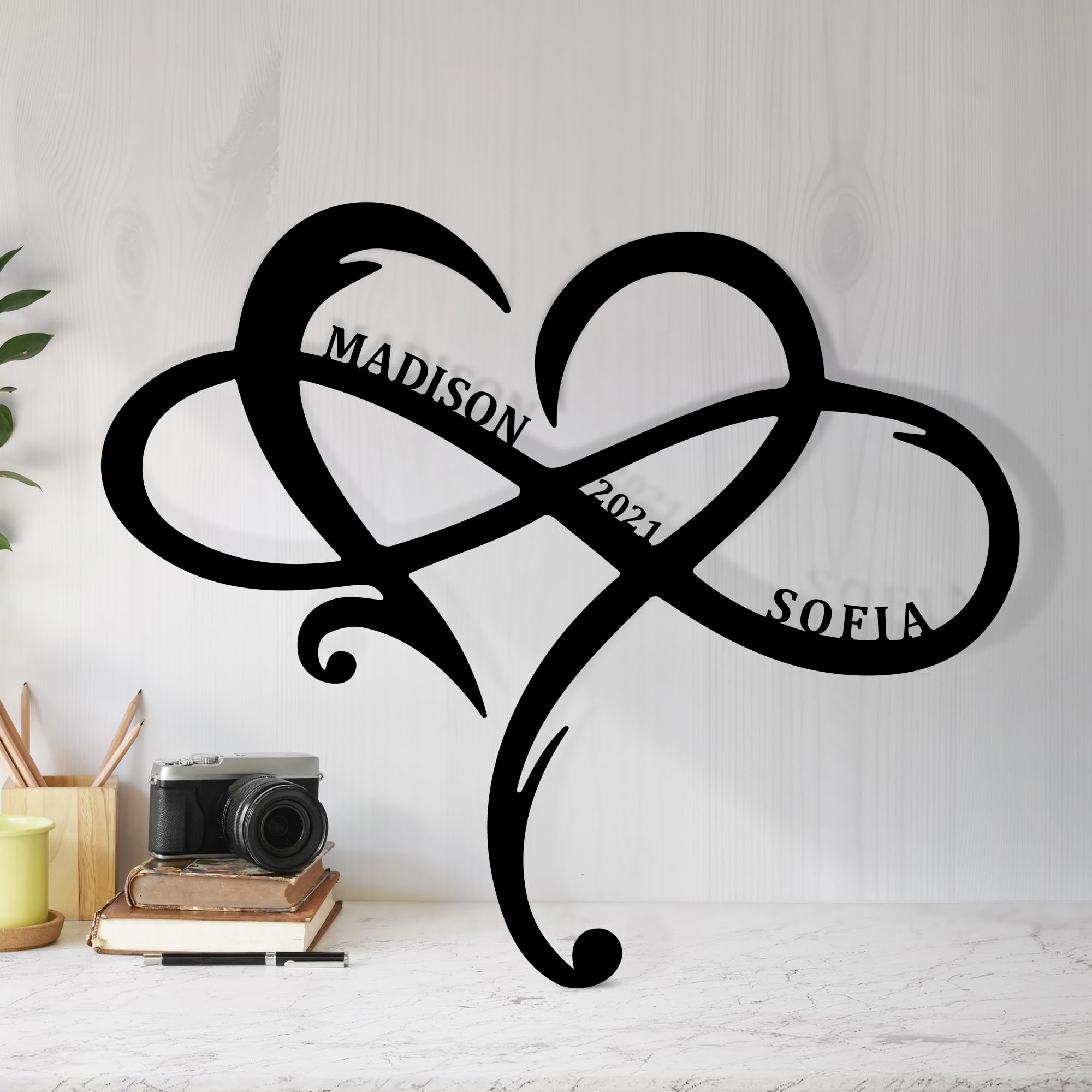 Amazon.com: AIKSWOO Custom Metal Signs, Infinity Heart Metal Wall Art ...