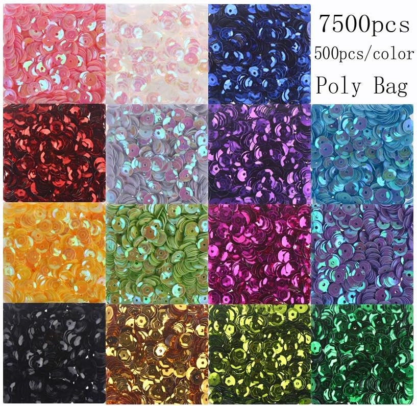 Amazon.com: Hapeper 20000 Pieces Christmas Glitter Sequins Loose Cup ...