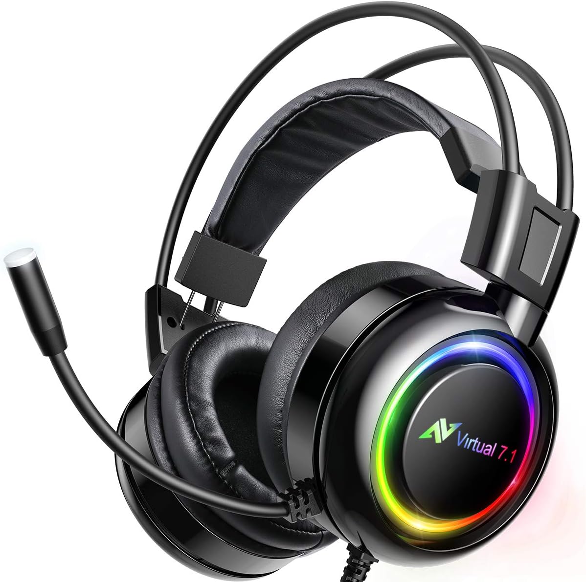 ABKONCORE PC Headset with Dynamic Sensory & Noise-Cancelling Mic, 7.1 ...