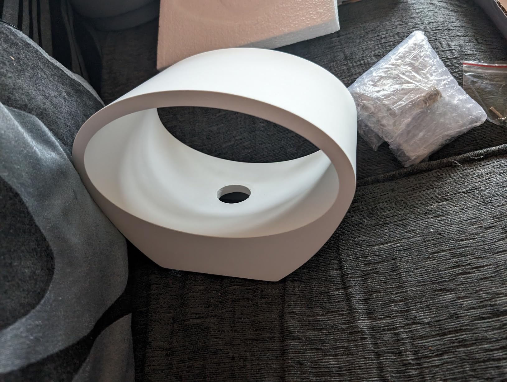 Modern Wall Sconces Cylinder Plaster Wall Uplighter G9 Fitting with Up ...