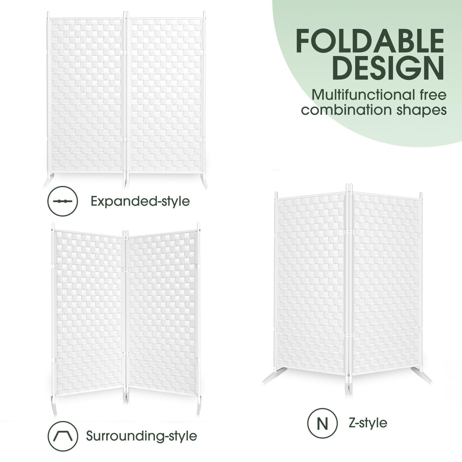 Snapklik.com : 2 Panel Room Divider For Room Separation - White Wall ...