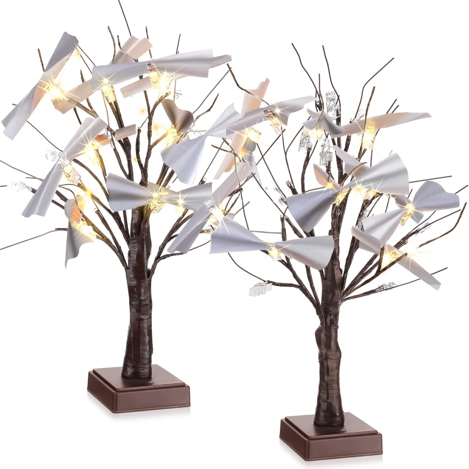 Amazon.com: 2 Pcs Money Tree Gift Holder 17" 1.5 ft Lighted Tabletop ...