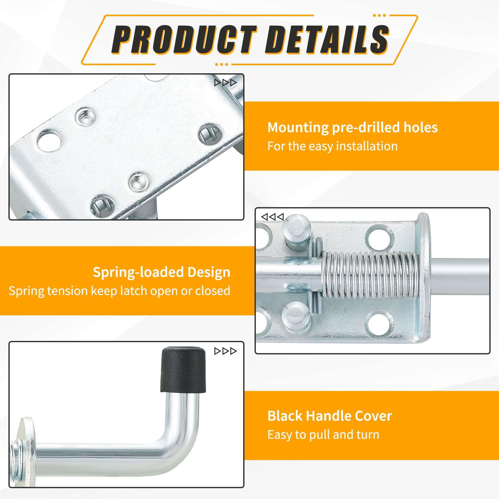 Snapklik.com : FLKQC Spring Loaded Latch Pin, Stainless Steel Barrel ...