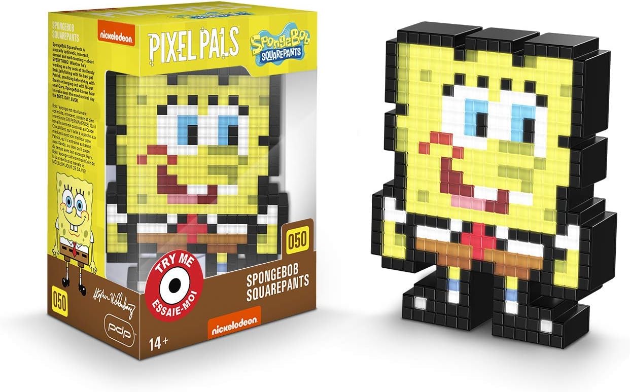 PDP Pixel Pals Nickelodeon Spongebob Squarepants Collectible Lighted ...