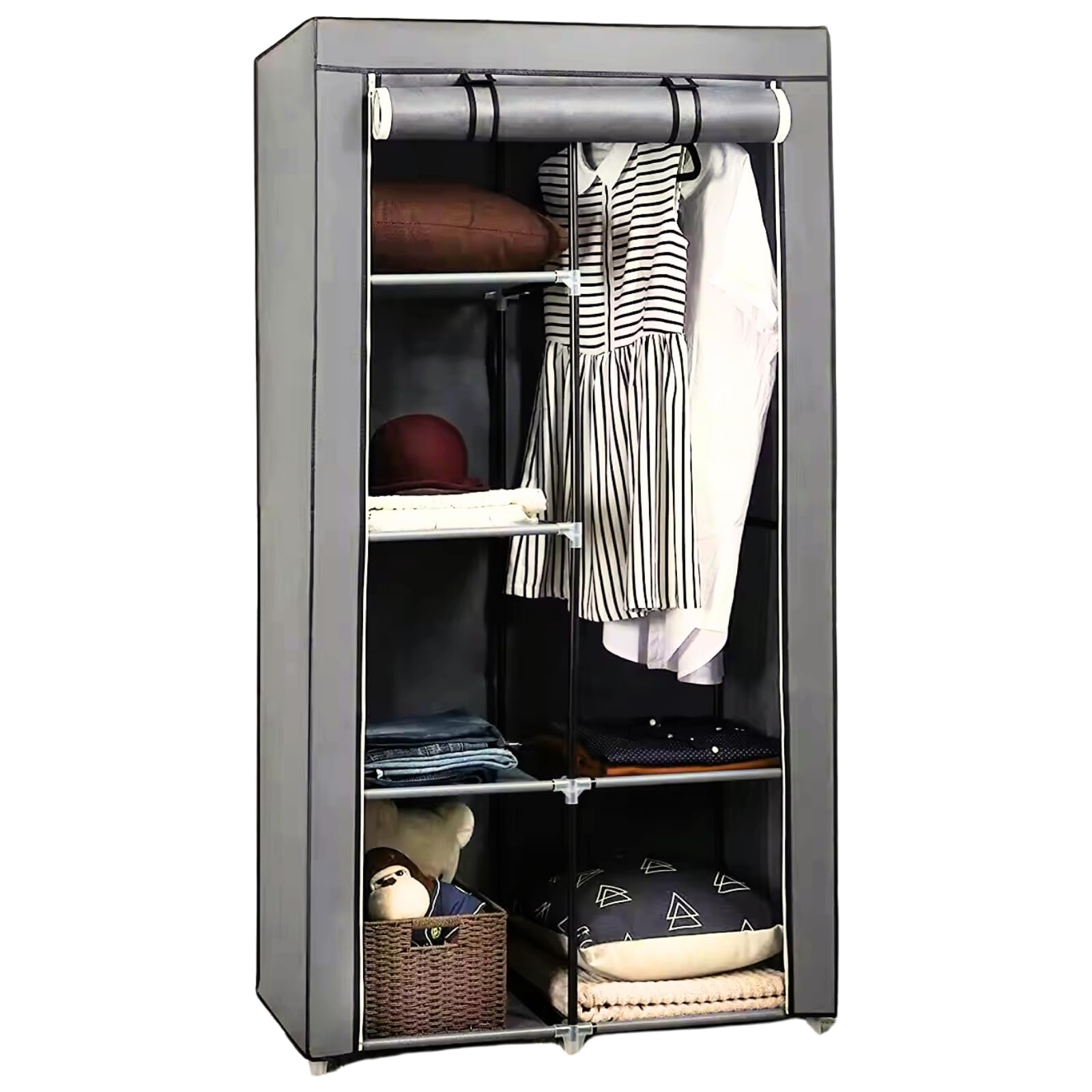 Guarda Roupa Dobrável Armário Organizador de Roupas Camiseta Calça 2 ...