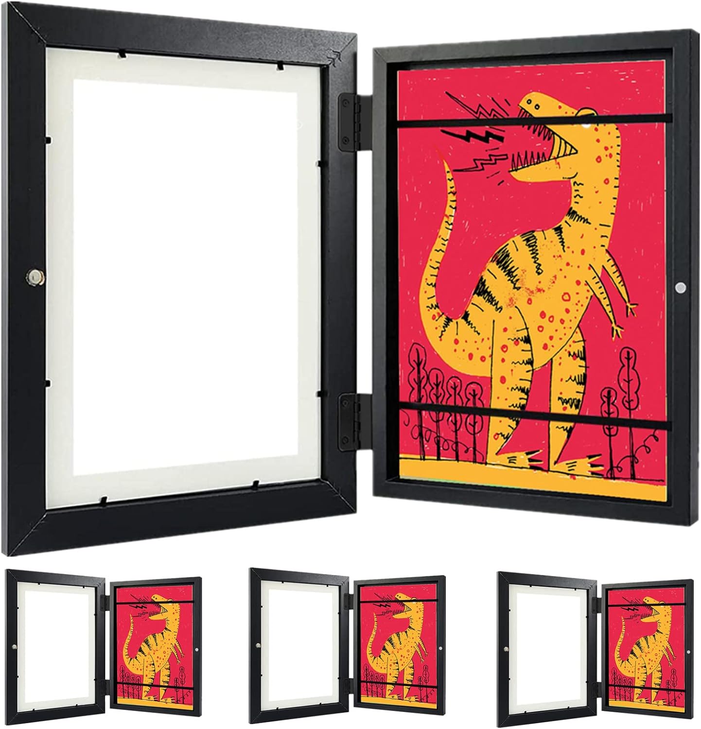 Pack of 4 Art Photo Frames for Children, Fillable Photo Frames for ...