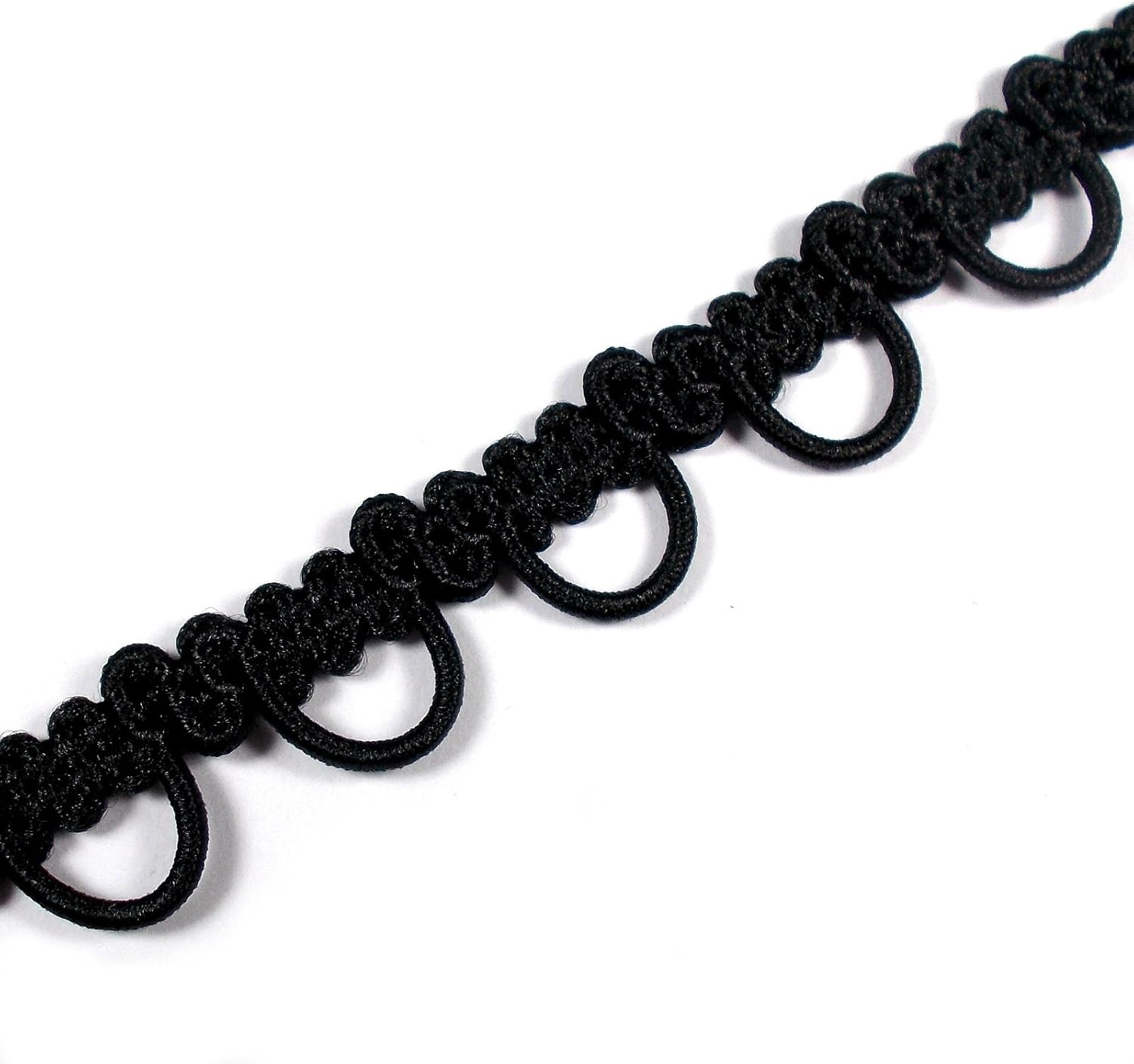 Button Looping Nortexx 10mm Wide Elastic Loops Black (1 Metre) : Amazon ...
