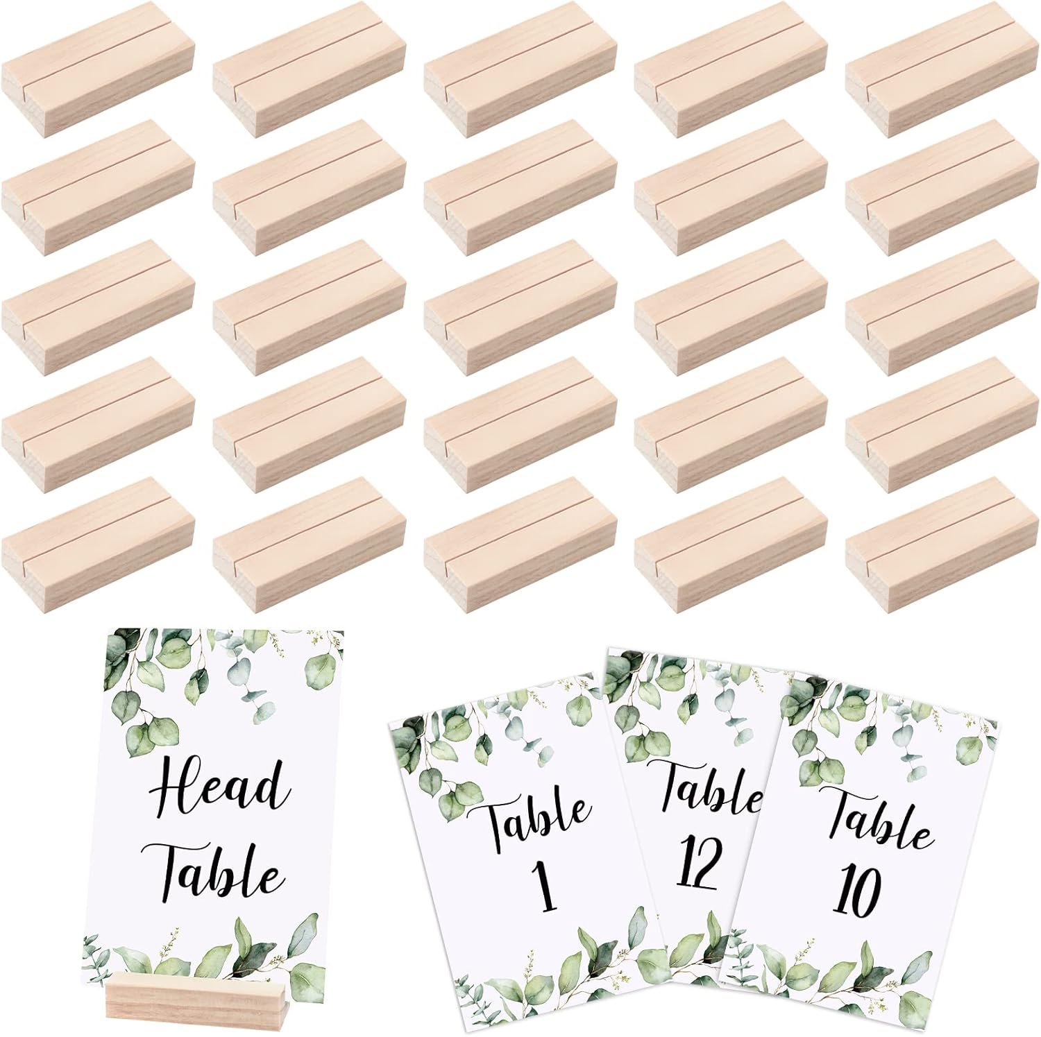 Amazon.com: Table Numbers for Wedding Reception with Holders Wood ...