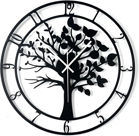 Amazon.com: Blorple 16inch/40cm Tree of Life Large Wall Clocks for Living Room Decor,Bedroom ...
