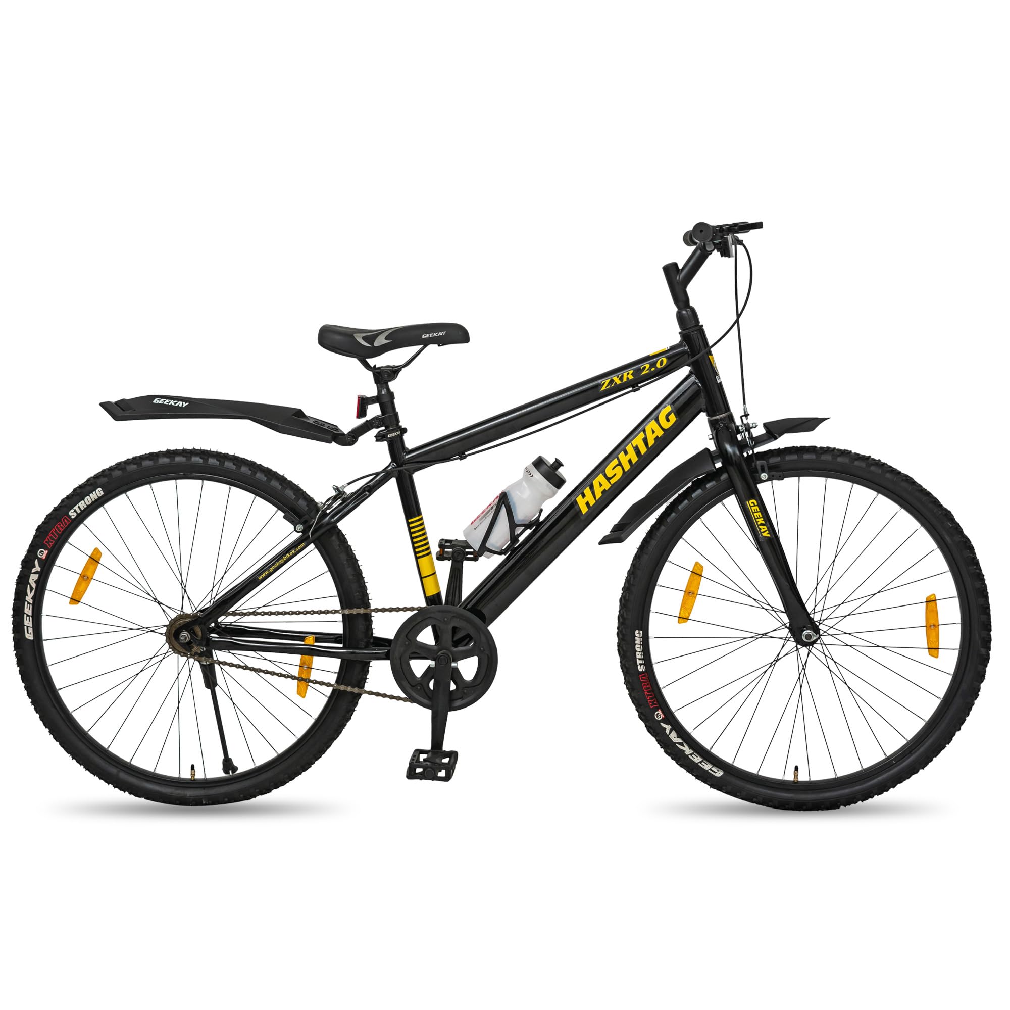 Geekay ZXR 2.0 26T Single Speed Hybrid Cycle for Men with 17 Inch Steel ...