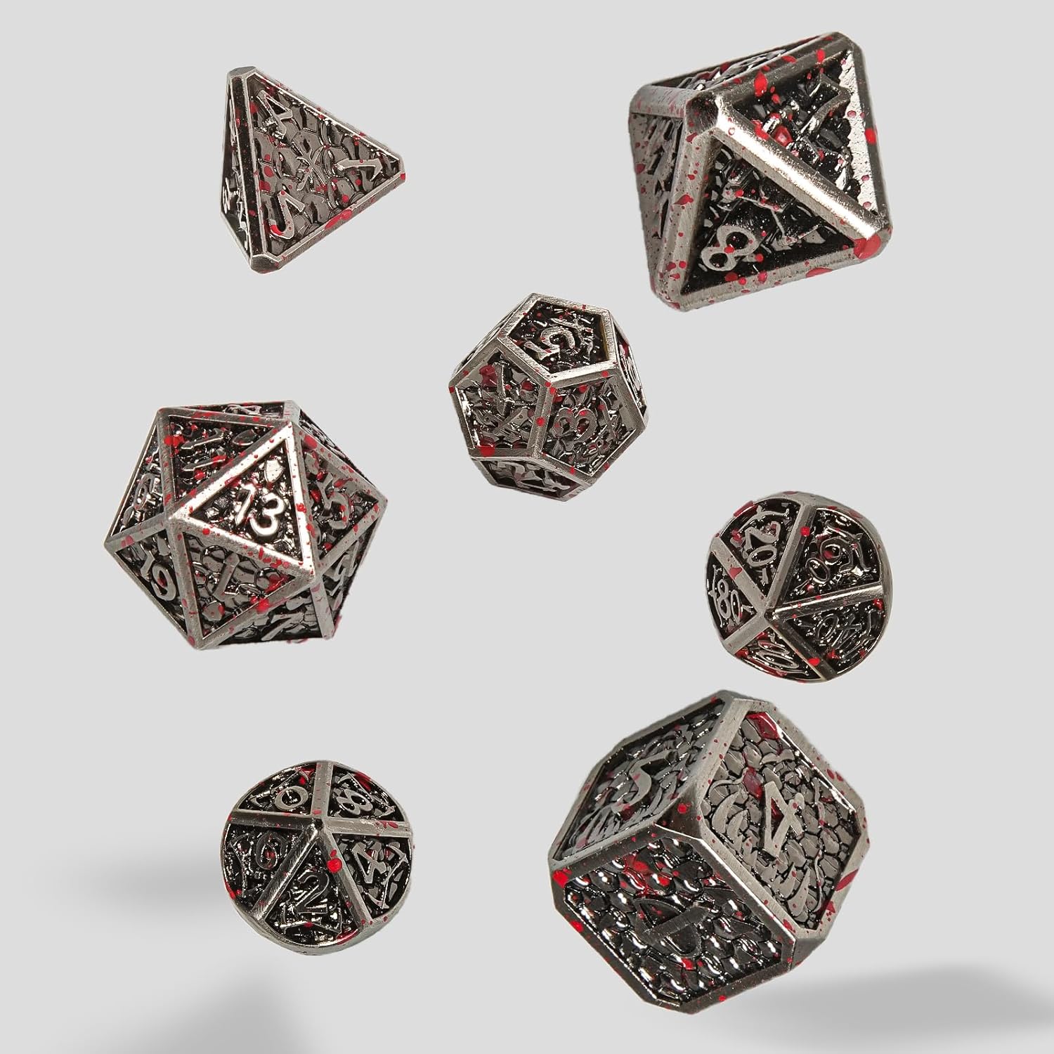 Amazon.com: GU BEI TE Metal DND Dice Set,Colorful Dragon Scales DND ...