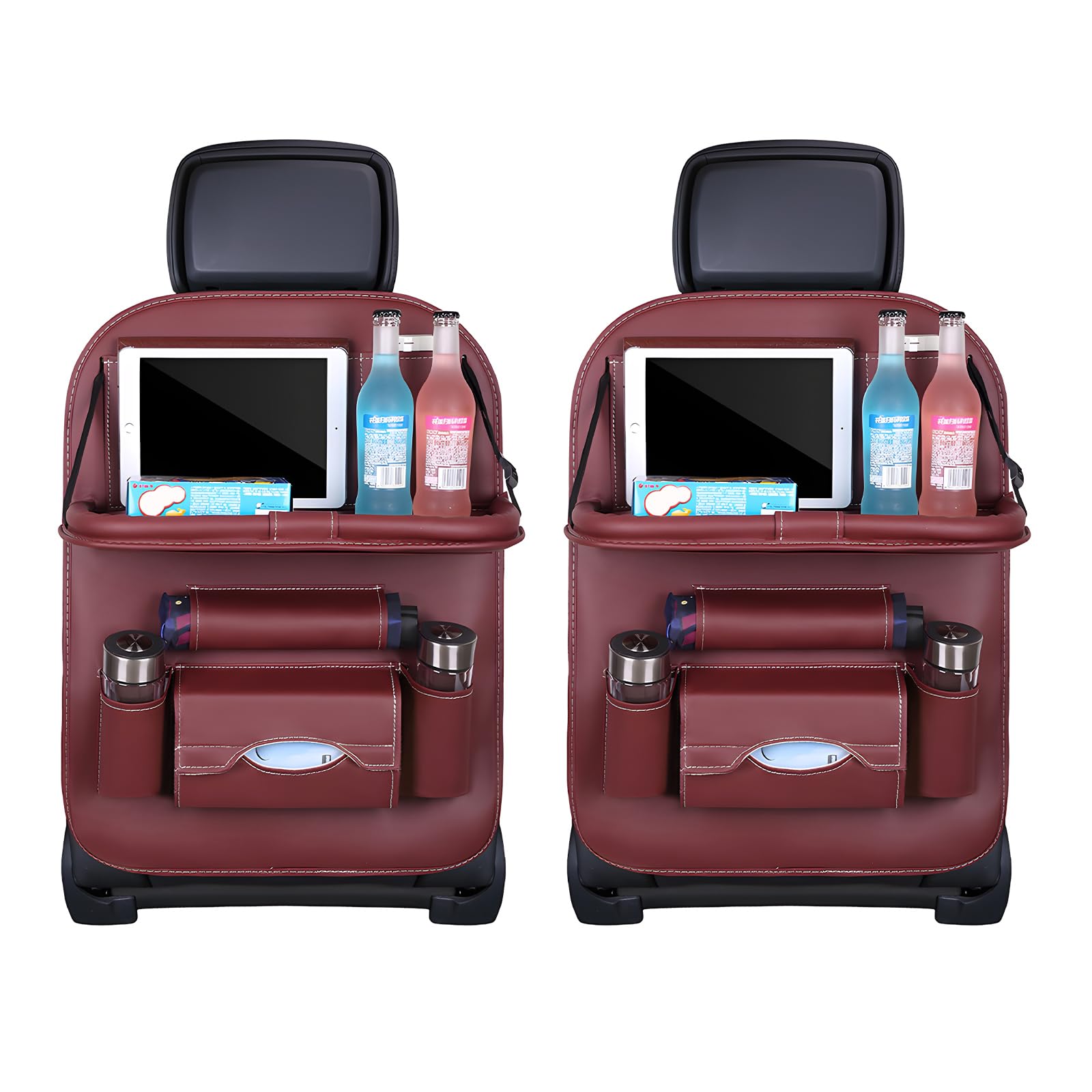 Amazon.com: povtii 2 PCS Car Seat Back Pocket, Waterproof Leather Auto ...