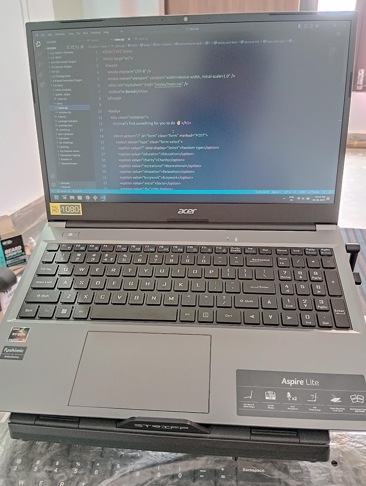 Acer Aspire Lite AMD Ryzen 5 5500U Premium Thin and Light Laptop (16 GB ...