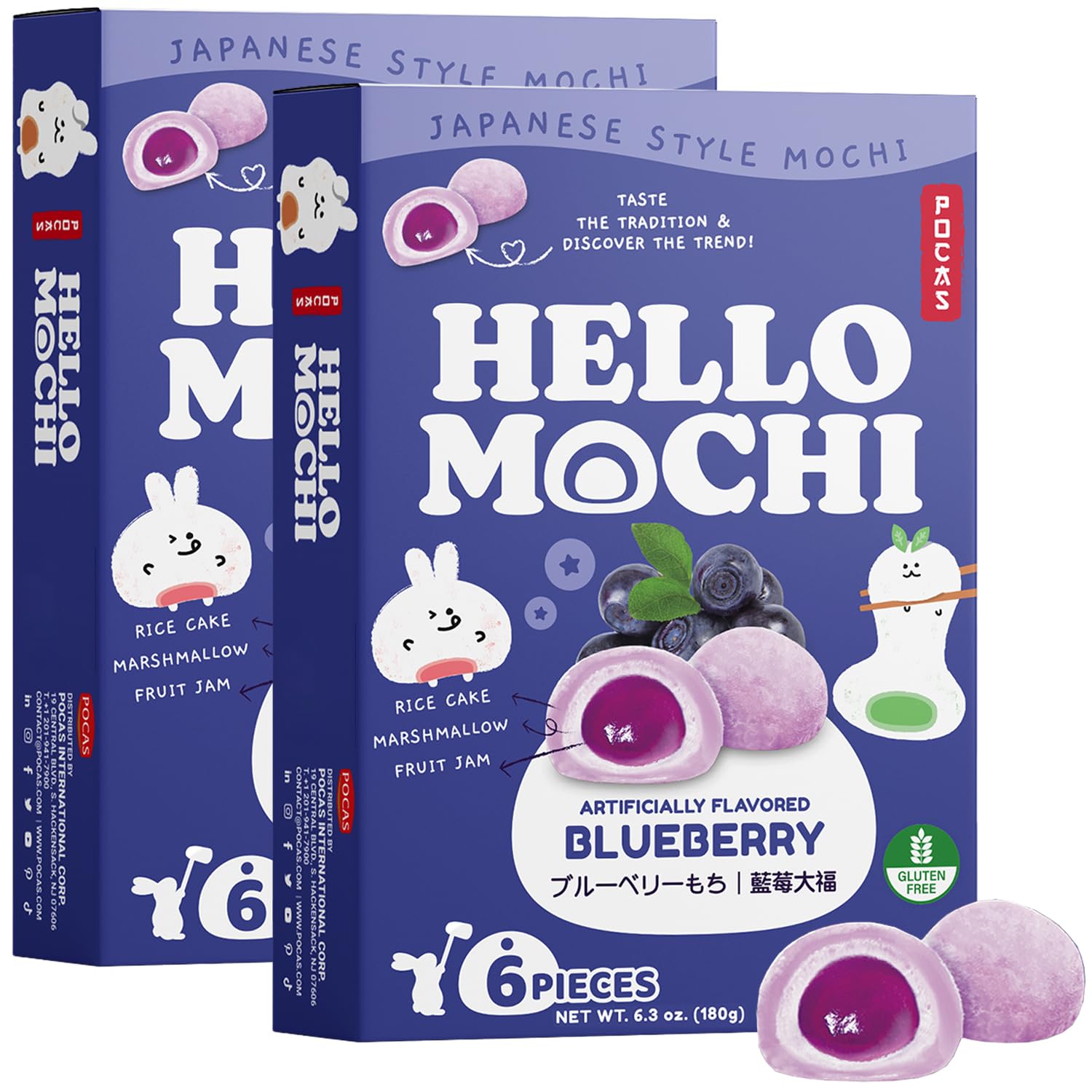 Snapklik.com : Hello Mochi, Blueberry 2-Pack Soft And Chewy Japanese ...