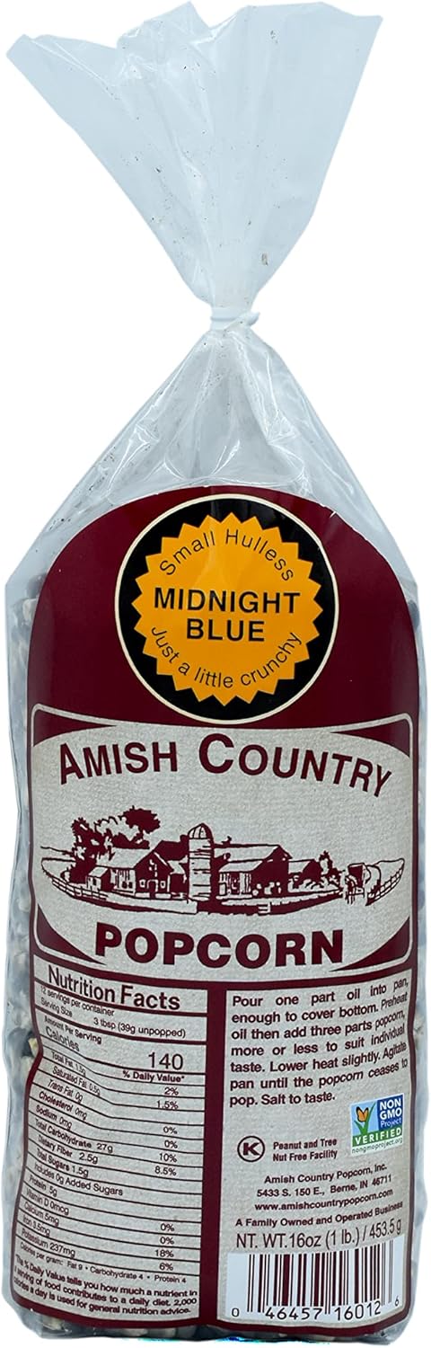 Amazon.com: Amish Country Popcorn | 1 Lb Midnight Blue Kernels | Old ...
