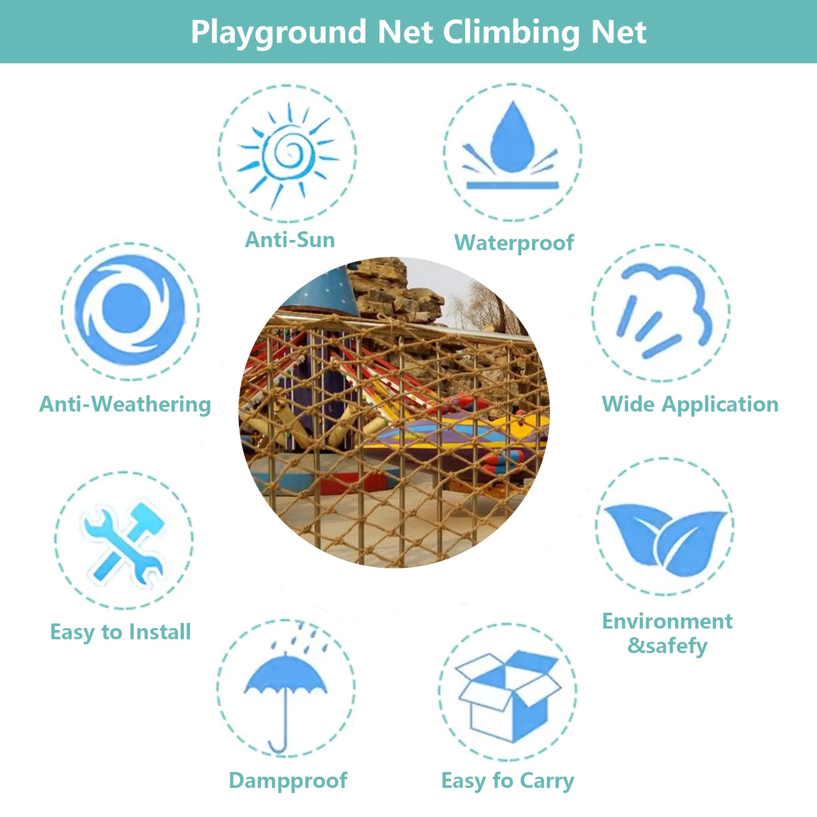 Snapklik.com : Playground Net Climbing Net Nylon Rope Ladder Safety ...