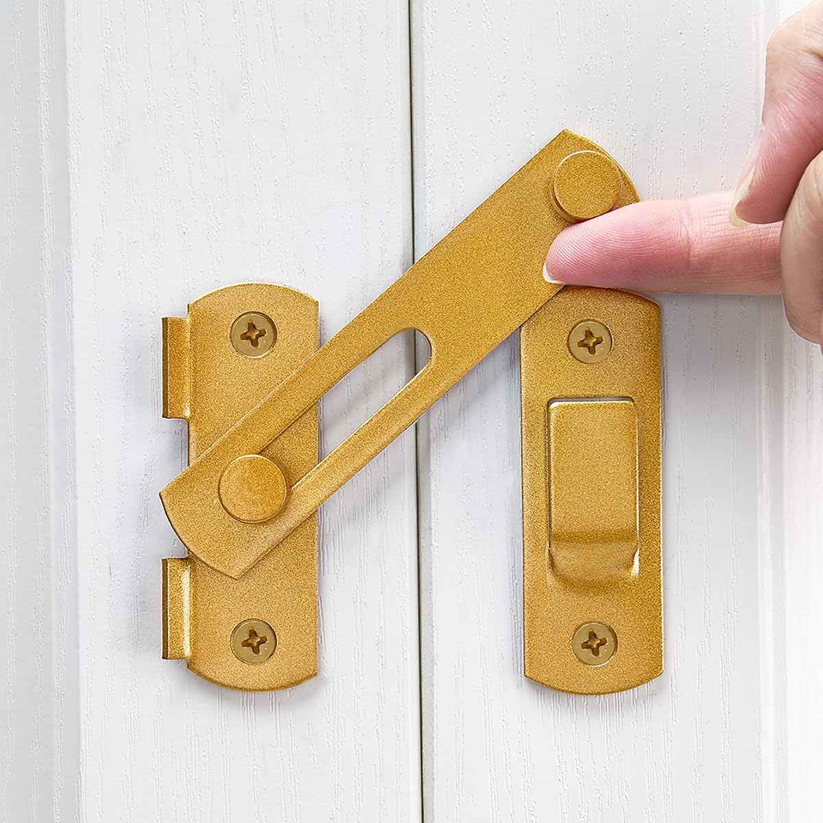 Snapklik.com : INIRET 4 Packs Barn Door Latches3.93” X 2.75” Gold ...