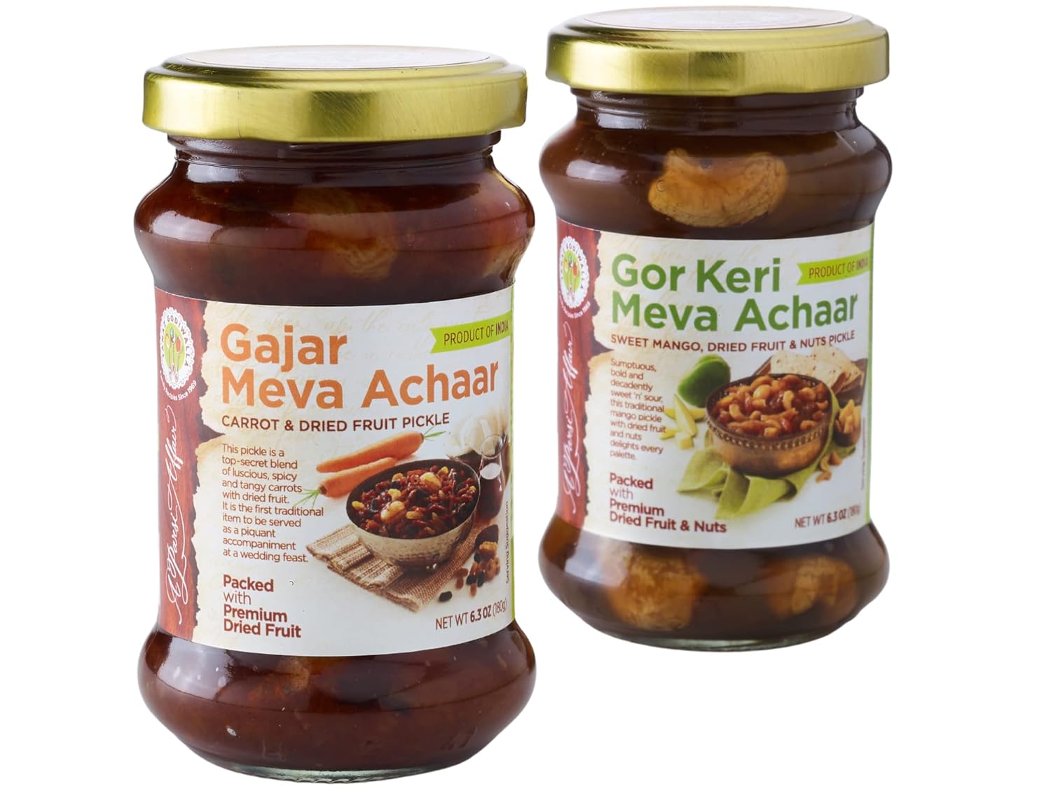 Amazon.com : A Parsi Affair Gor Keri Meva and Gajar Meva Achaar Combo ...